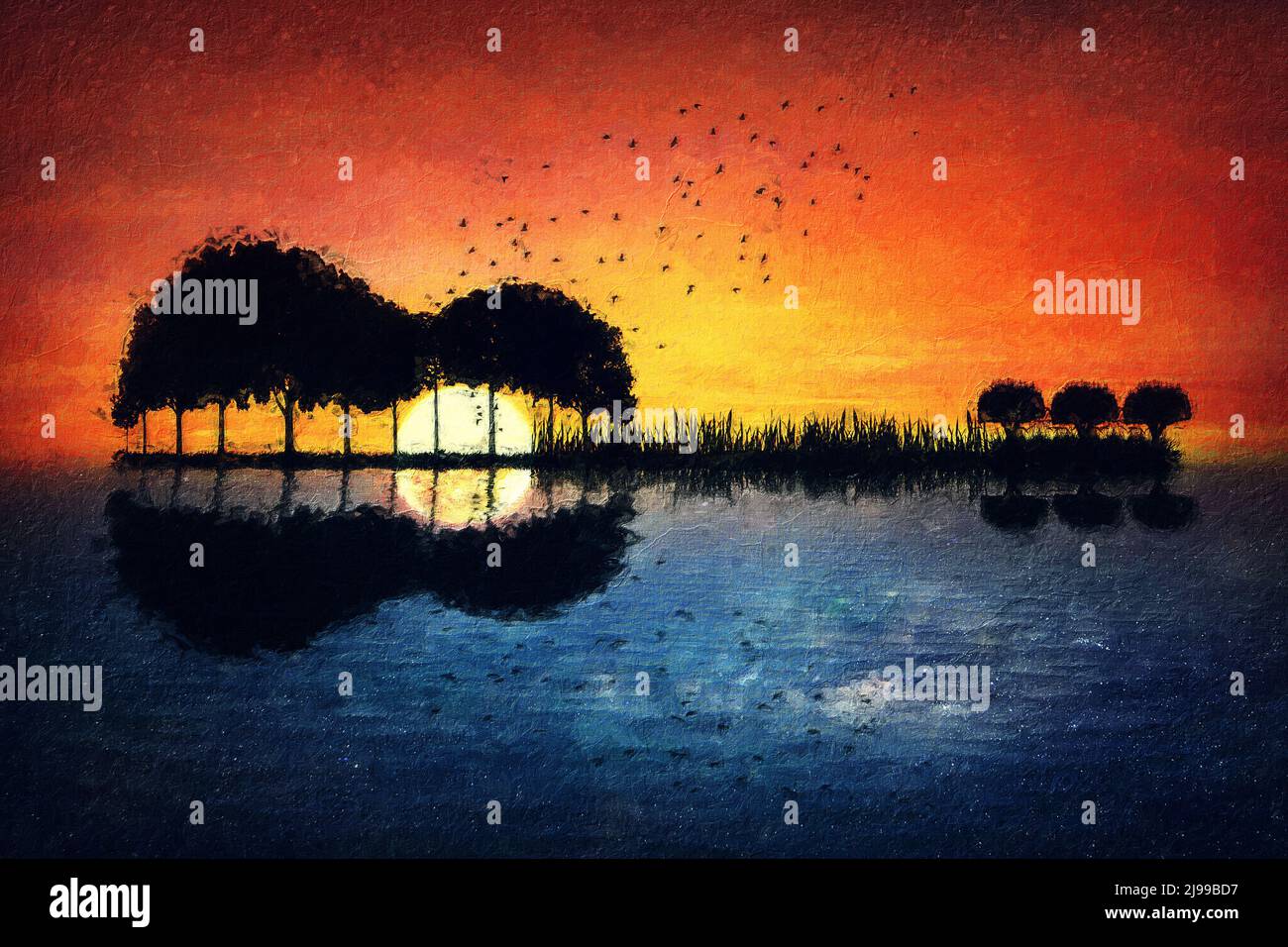 Island painting hi-res stock photography and images - Alamy