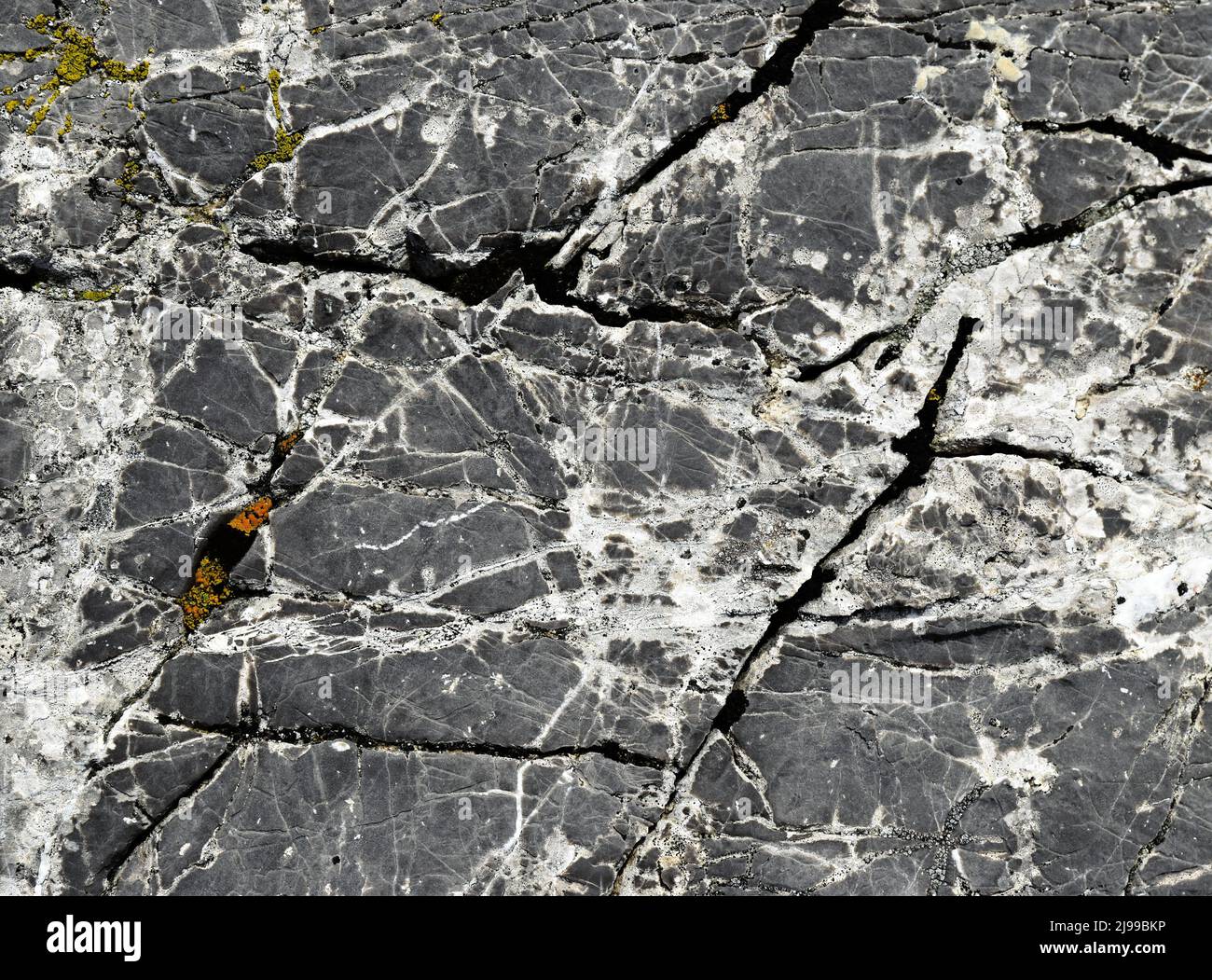 abstract background or texture detail on cracks limestone blocks Stock ...