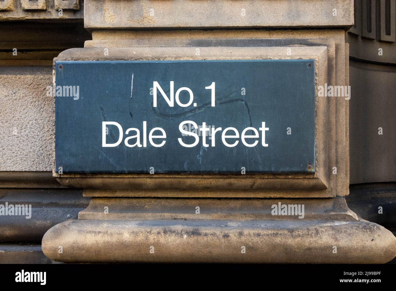 Sign outside No. 1 Dale Street in Liverpool Stock Photo - Alamy