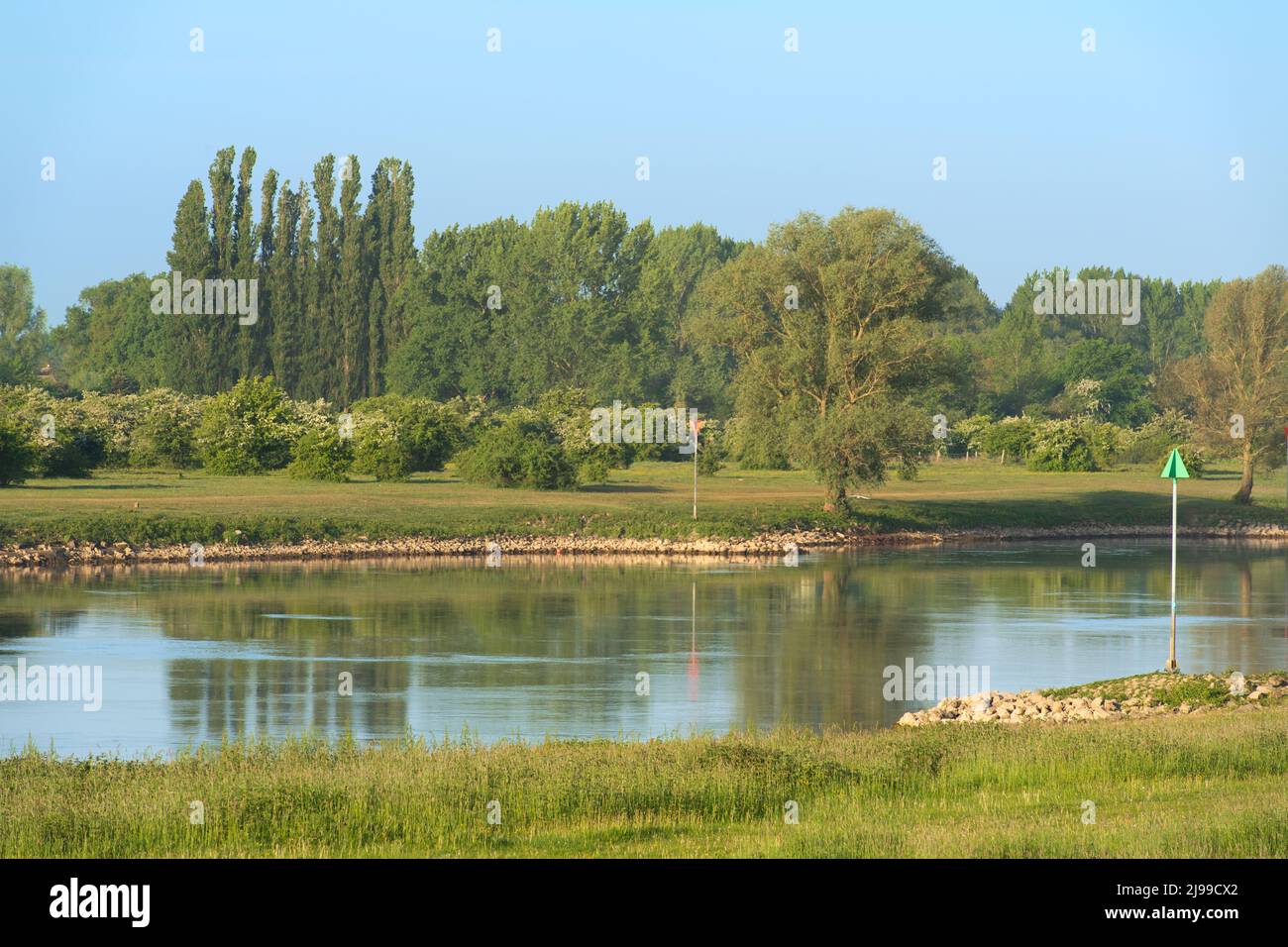 Landscape Dutch river the IJssel Stock Photo - Alamy