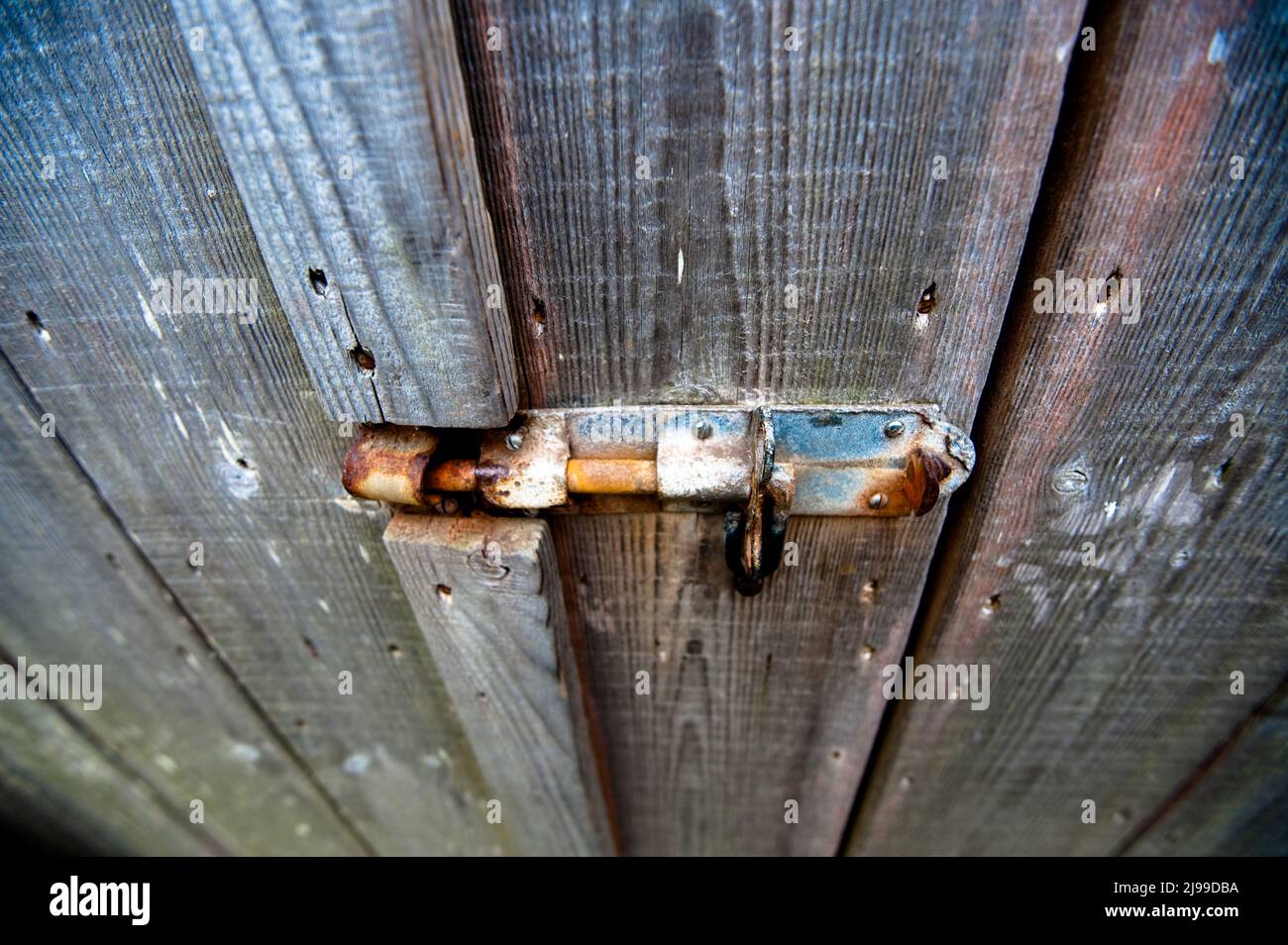 Old rusted bolt lock Stock Photo - Alamy