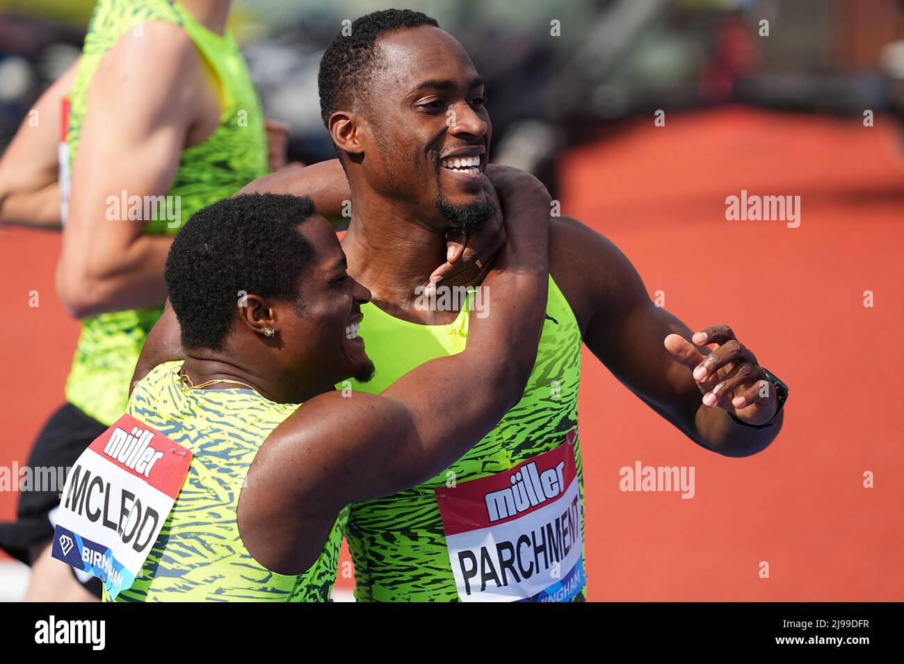 Birmingham, UK. 21st May, 2022. Hansle Parchment of Jamaica and Omar ...