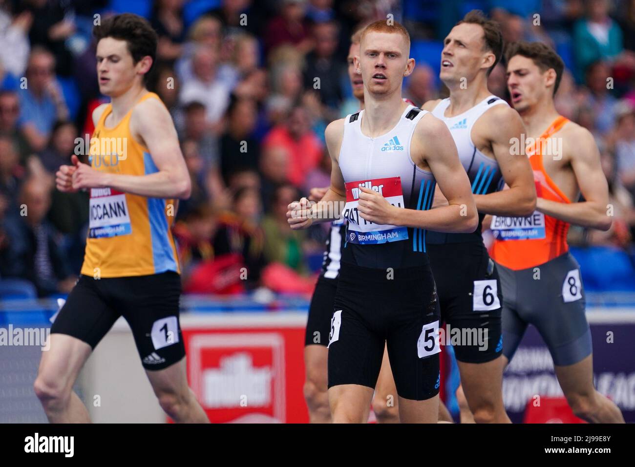 Ben Pattison of Great Britain wins the men’s 800m race during the ...