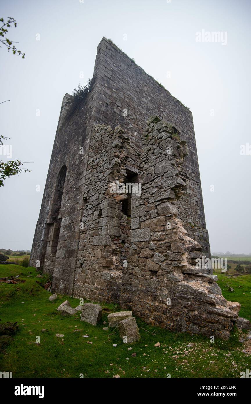 The Bellingham Shaft Pumping House of Wheal Jenkin Mine, Minions ...