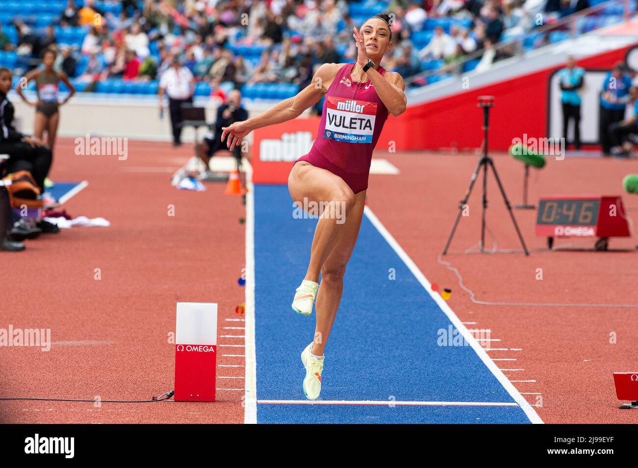 21-MAY-2022 Ivana Vuleta seen during the Women Long Jump Event at the ...
