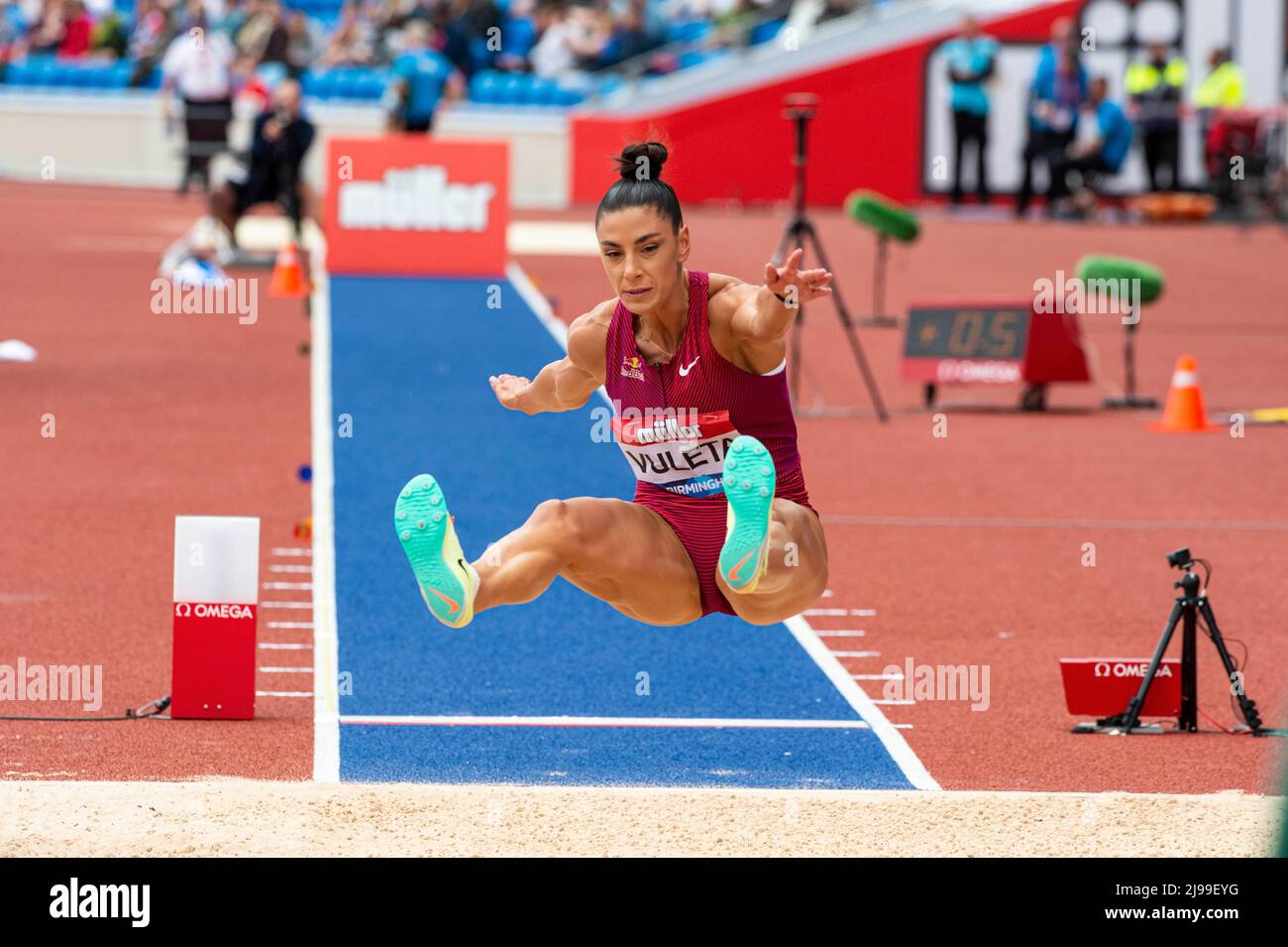 21-MAY-2022 Ivana Vuleta seen during the Women Long Jump Event at the ...