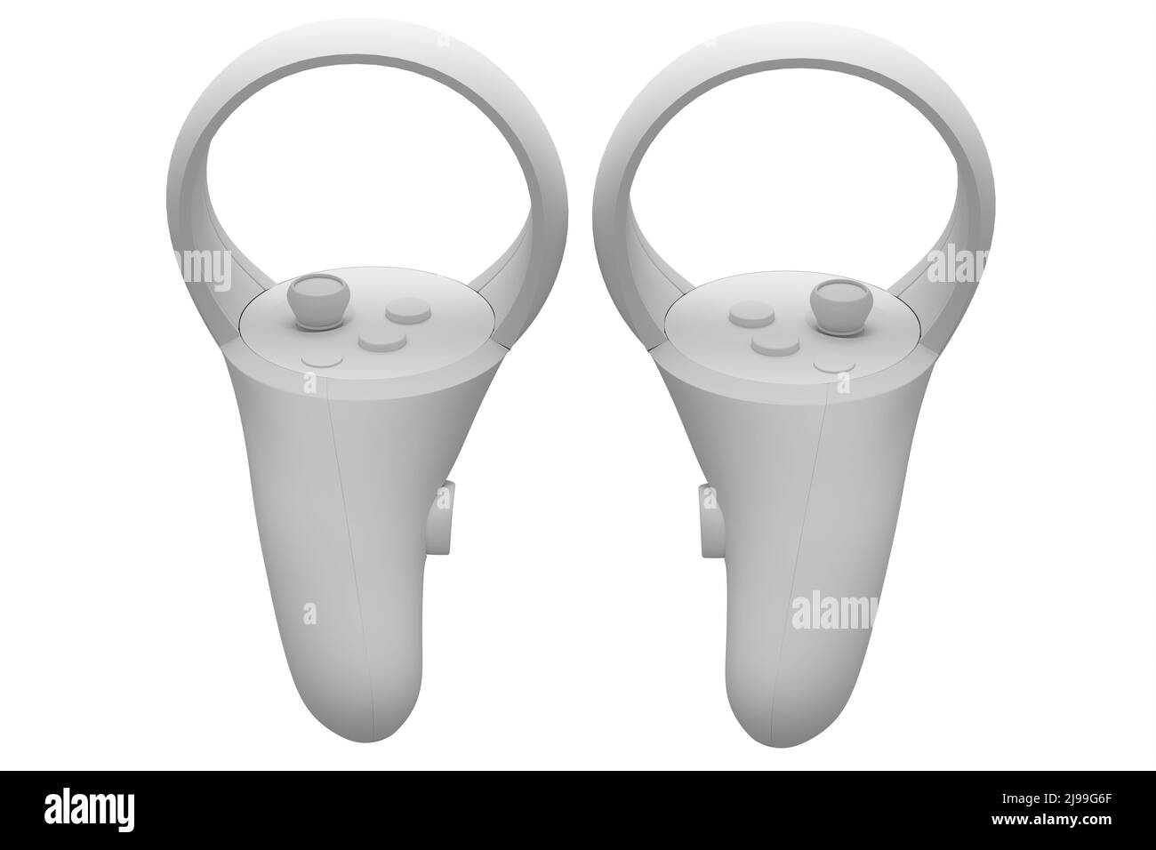 Virtual reality controllers for online and cloud gaming on white ...