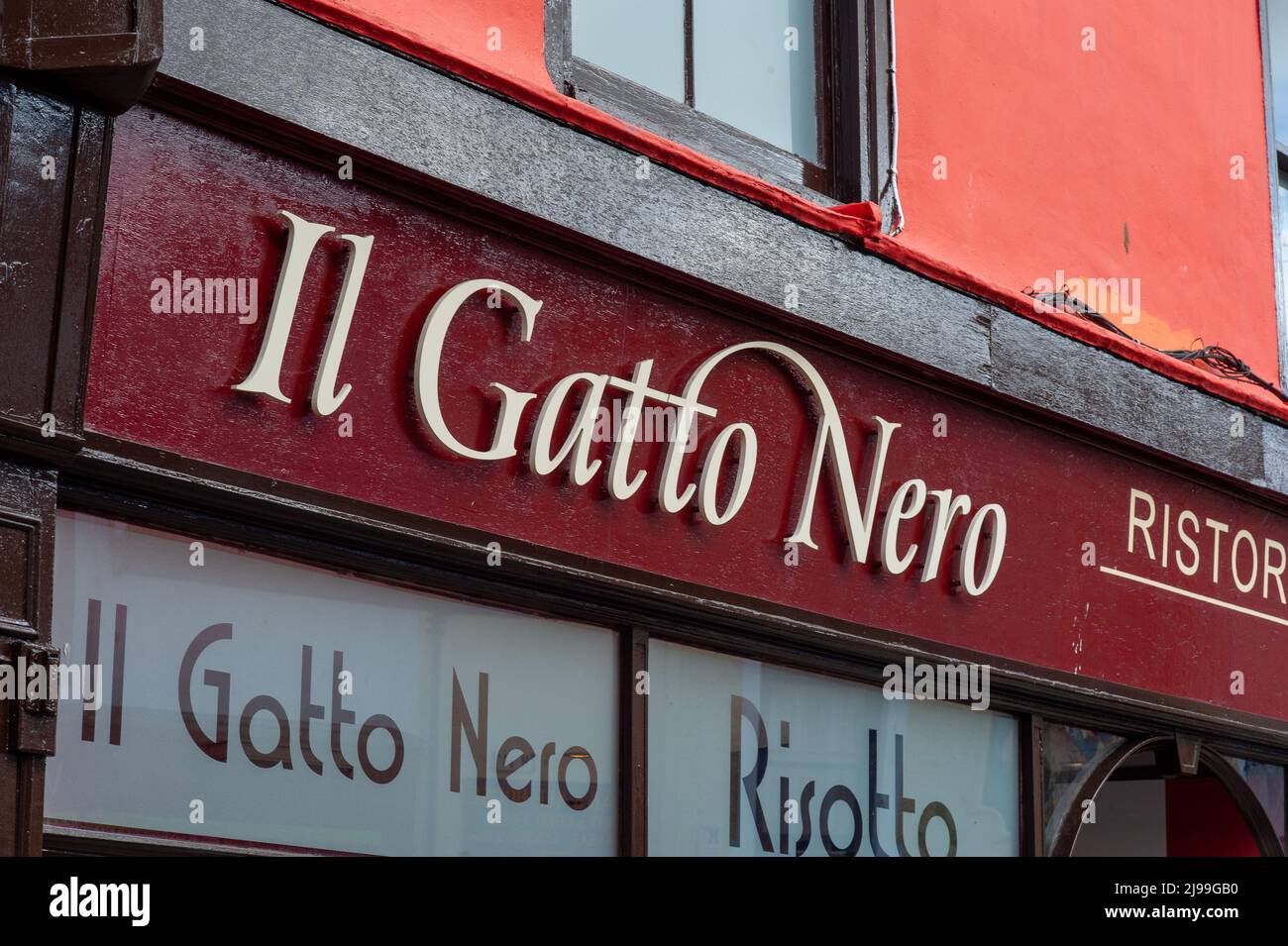 Il Gatto Nero Restaurant Stock Photo - Alamy