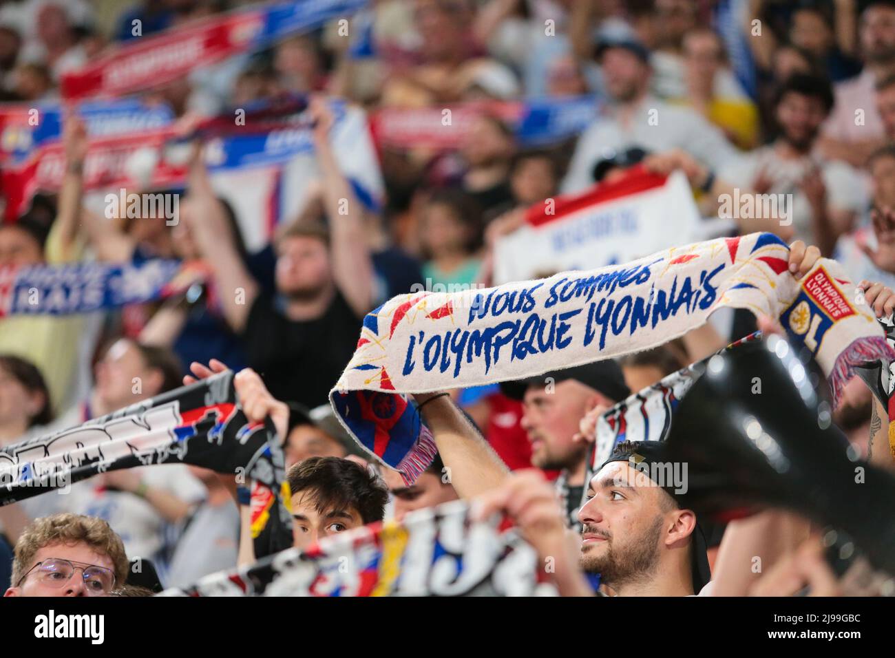 Olympique Lyonnais fans during the UEFA Women's Champions League, Final ...