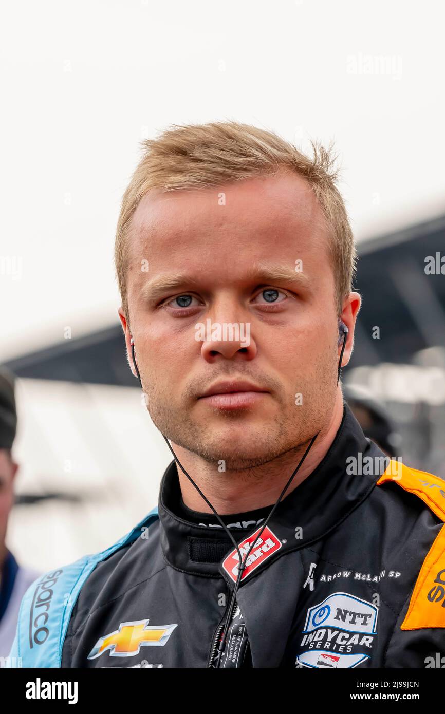 Indianapolis, Indiana, USA. 21st May, 2022. FELIX ROSENQVIST (7) of ...