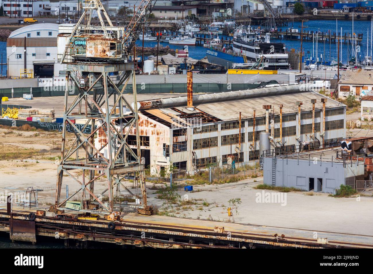 World War 2 shipyard, Terminal Island, Port of Los Angeles, San Pedro ...