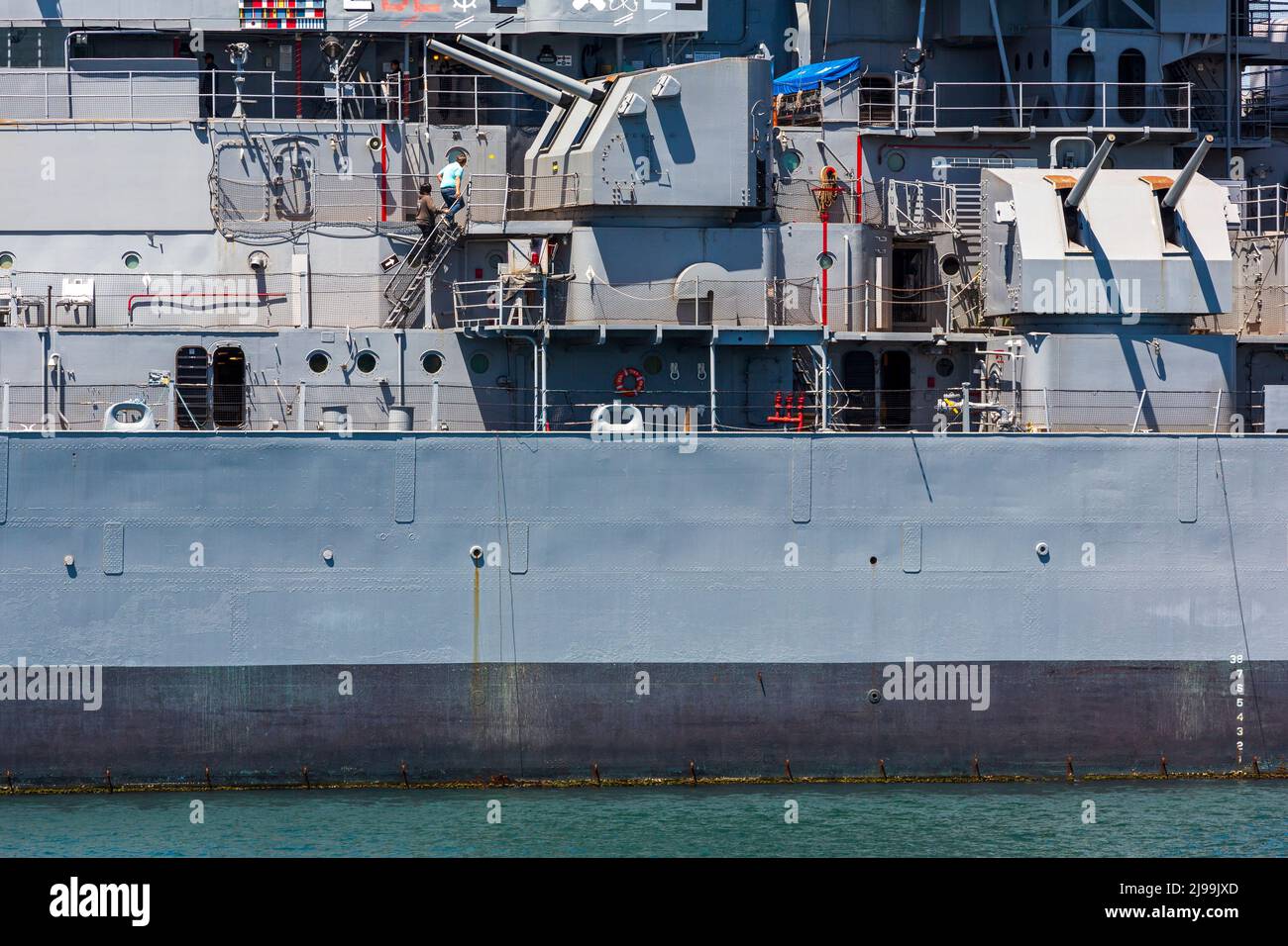 Battleship USS Iowa, Port of Los Angeles, San Pedro, California, USA ...