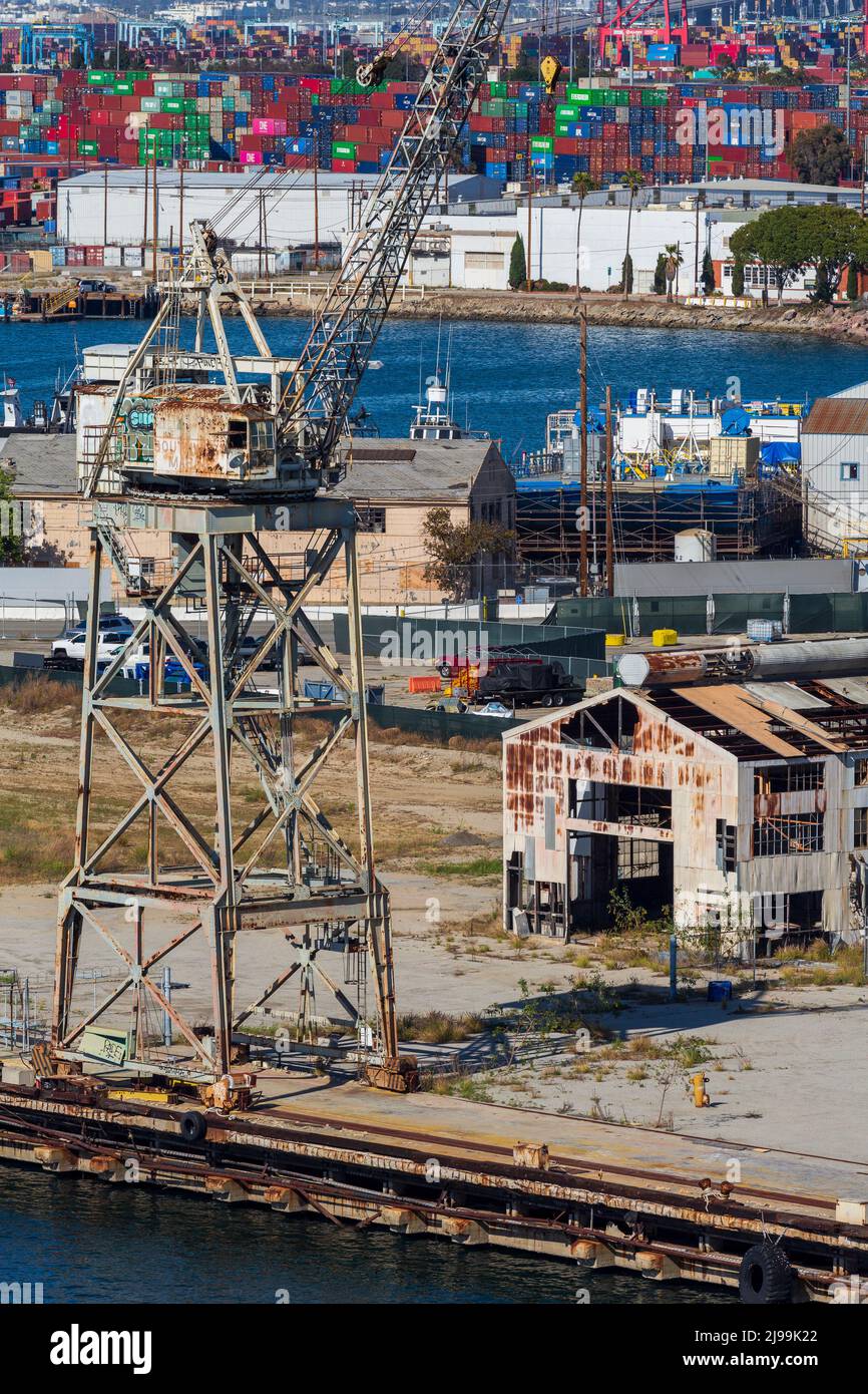 World War 2 shipyard, Terminal Island, Port of Los Angeles, San Pedro ...