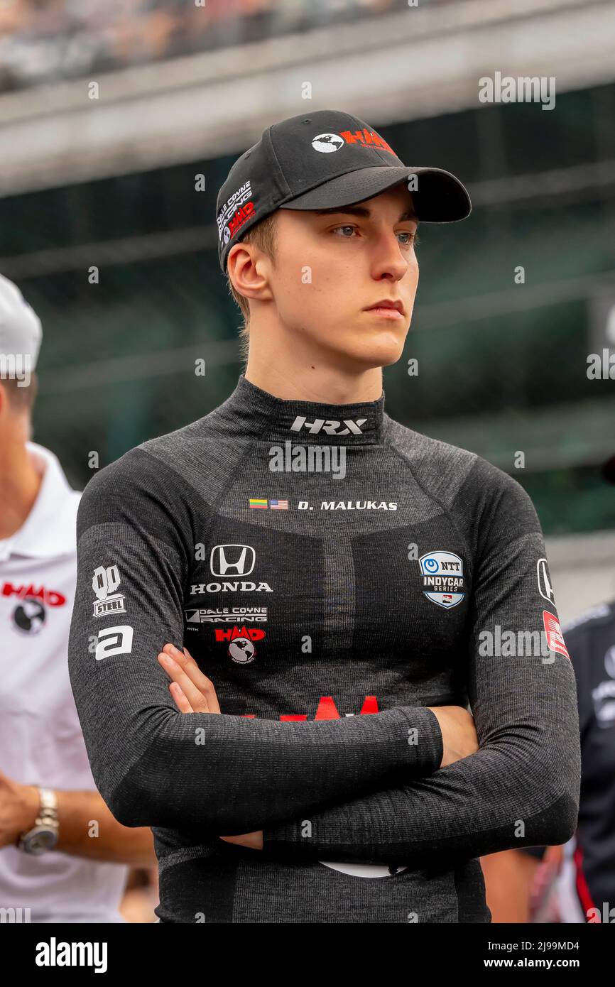 Indianapolis, Indiana, USA. 21st May, 2022. DAVID MALUKAS (18) (R) of ...