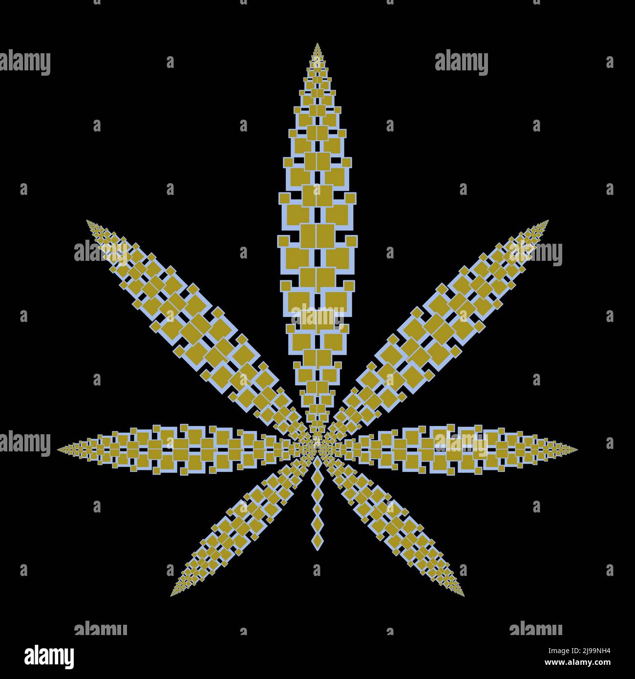 marijuana five leaf pattern symbol Stock Vector Image & Art - Alamy