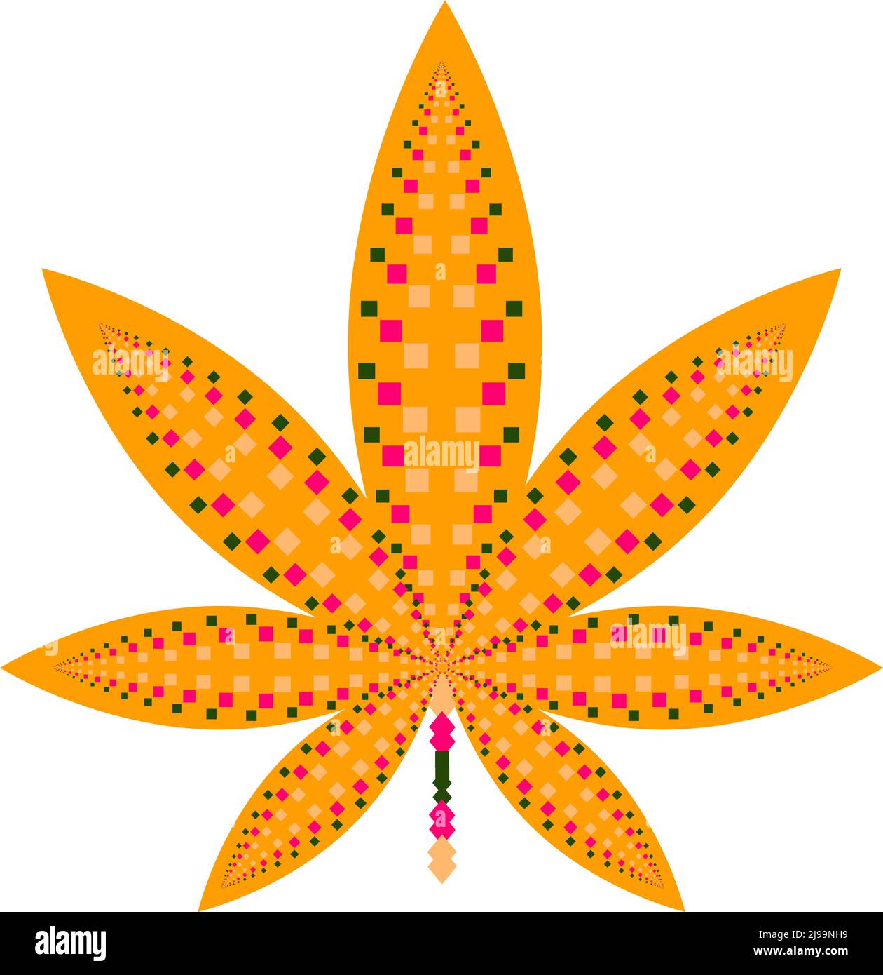 marijuana five leaf pattern symbol Stock Vector Image & Art - Alamy