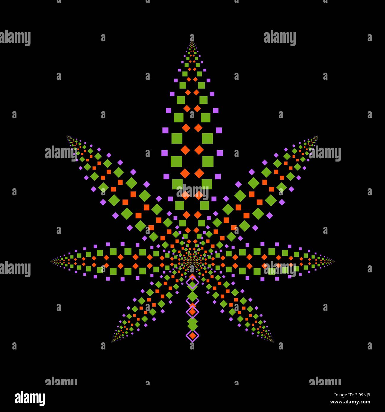 marijuana five leaf pattern symbol Stock Vector Image & Art - Alamy