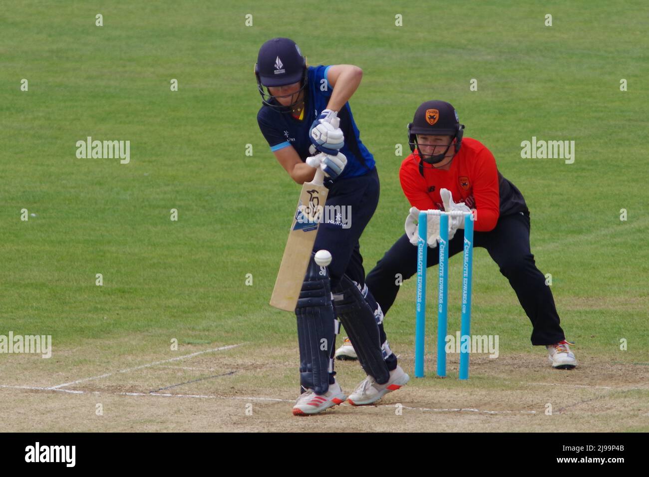 Chester le Street, England, 21 May 2022. Sterre Kalis batting for ...