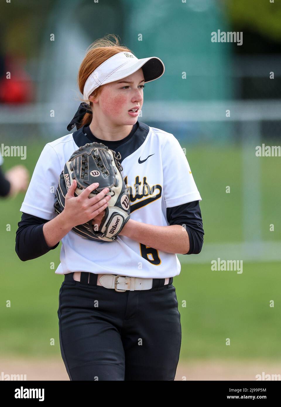 Softball action with Bishop Kelly vs Lakeside High School in Post Falls ...