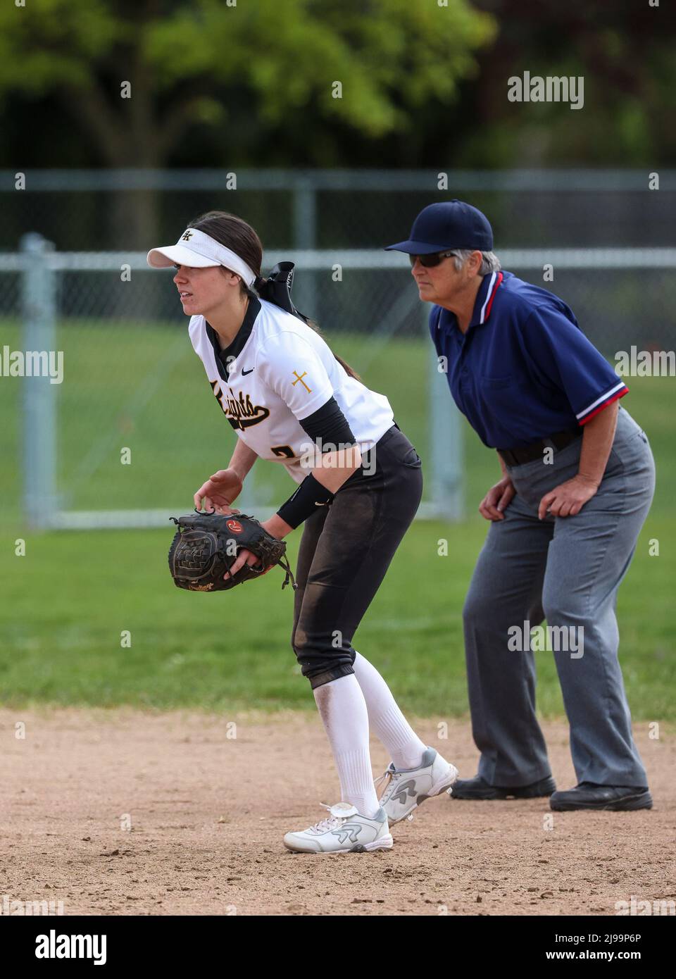Softball action with Bishop Kelly vs Lakeside High School in Post Falls ...