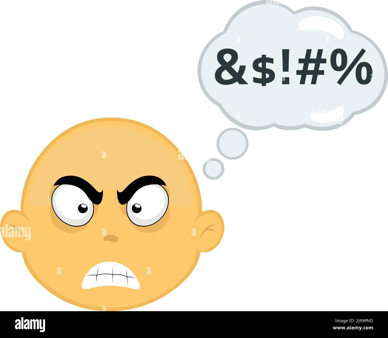 Angry face cartoon Cut Out Stock Images & Pictures - Alamy