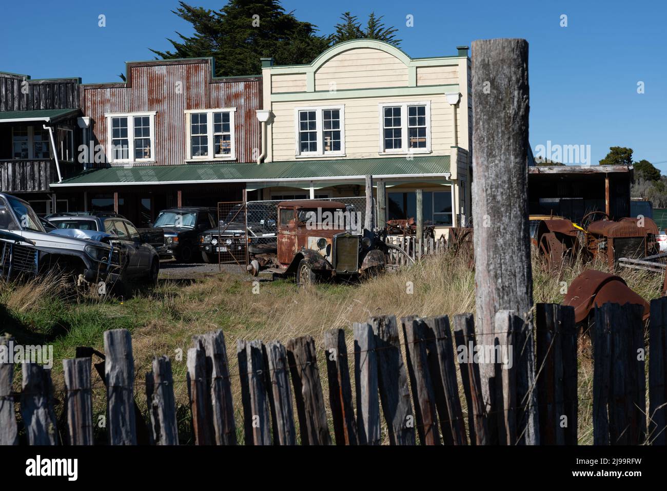 Horopito New Zealand - April 9 2022; Enormous Smash Palace vehicle ...
