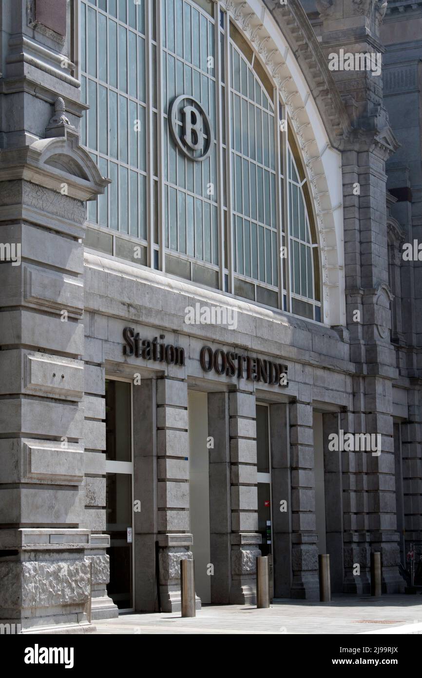 Oostende railway station, Ostend, West Flanders, Belgium Stock Photo ...