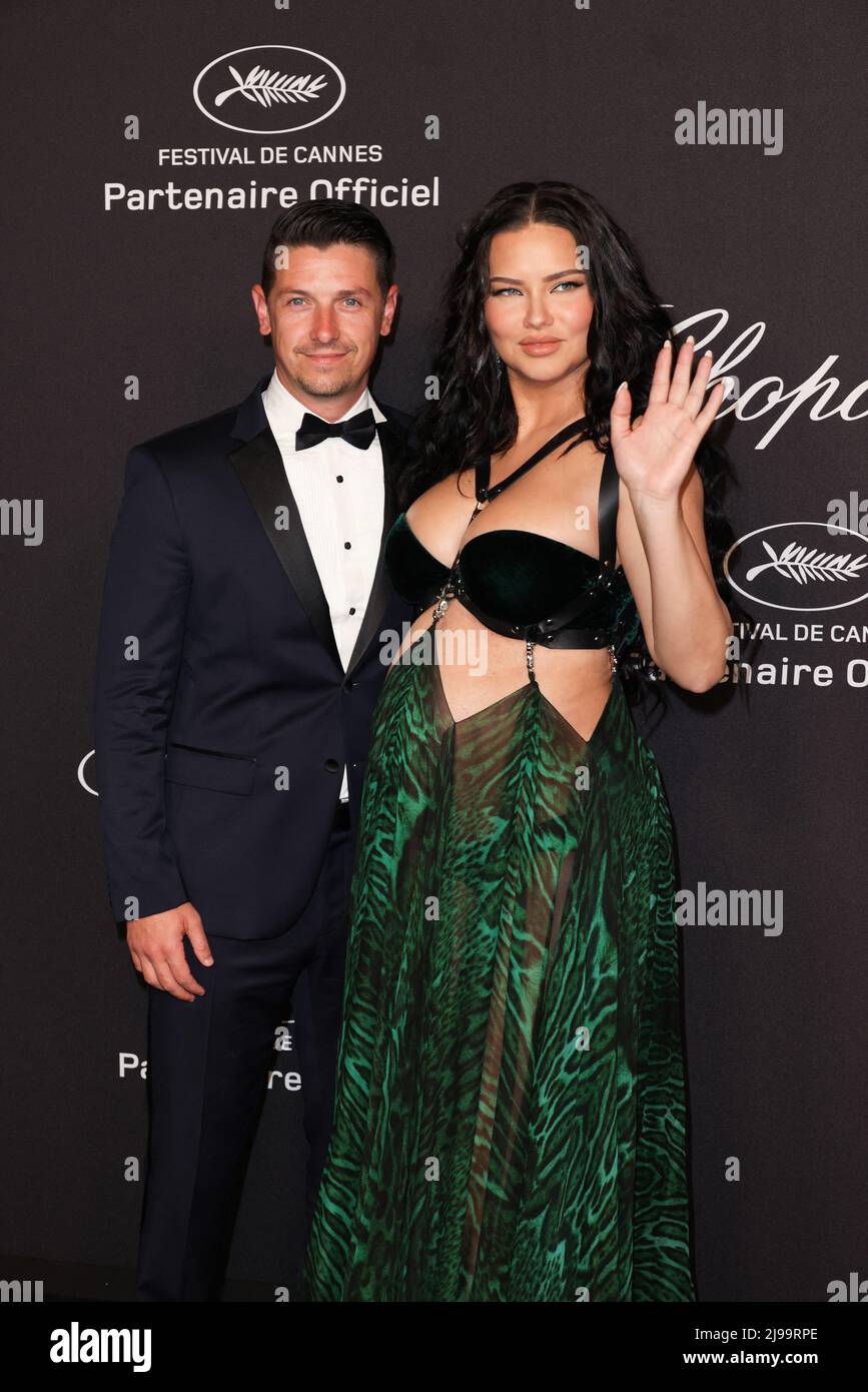 Pregnant Adriana Lima and husband Andre Lemmers attending the 'Chopard Loves Cinema' gala dinner ...