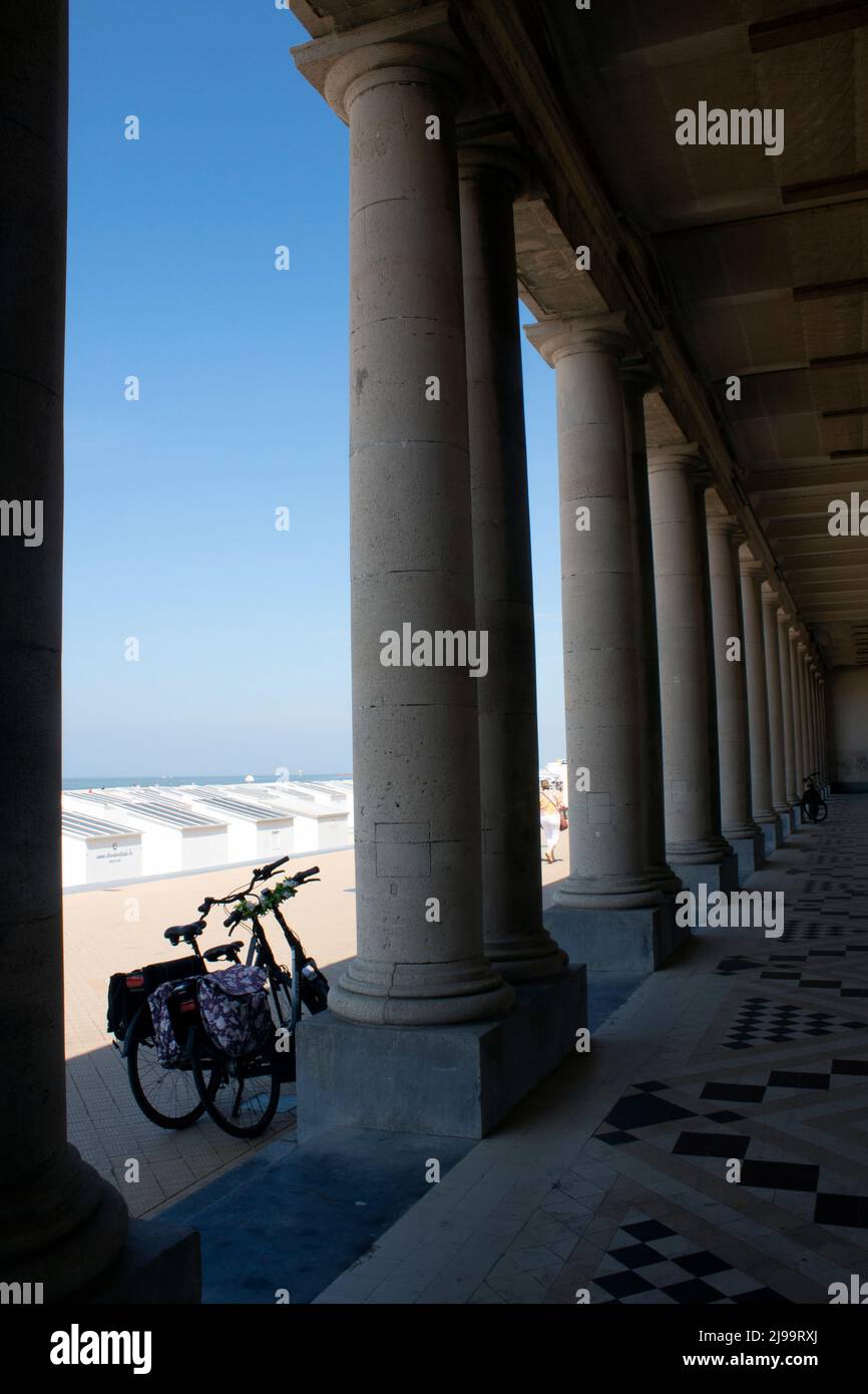 The Royal Galleries of Ostend, a seaside neoclassical arcade on a dike ...