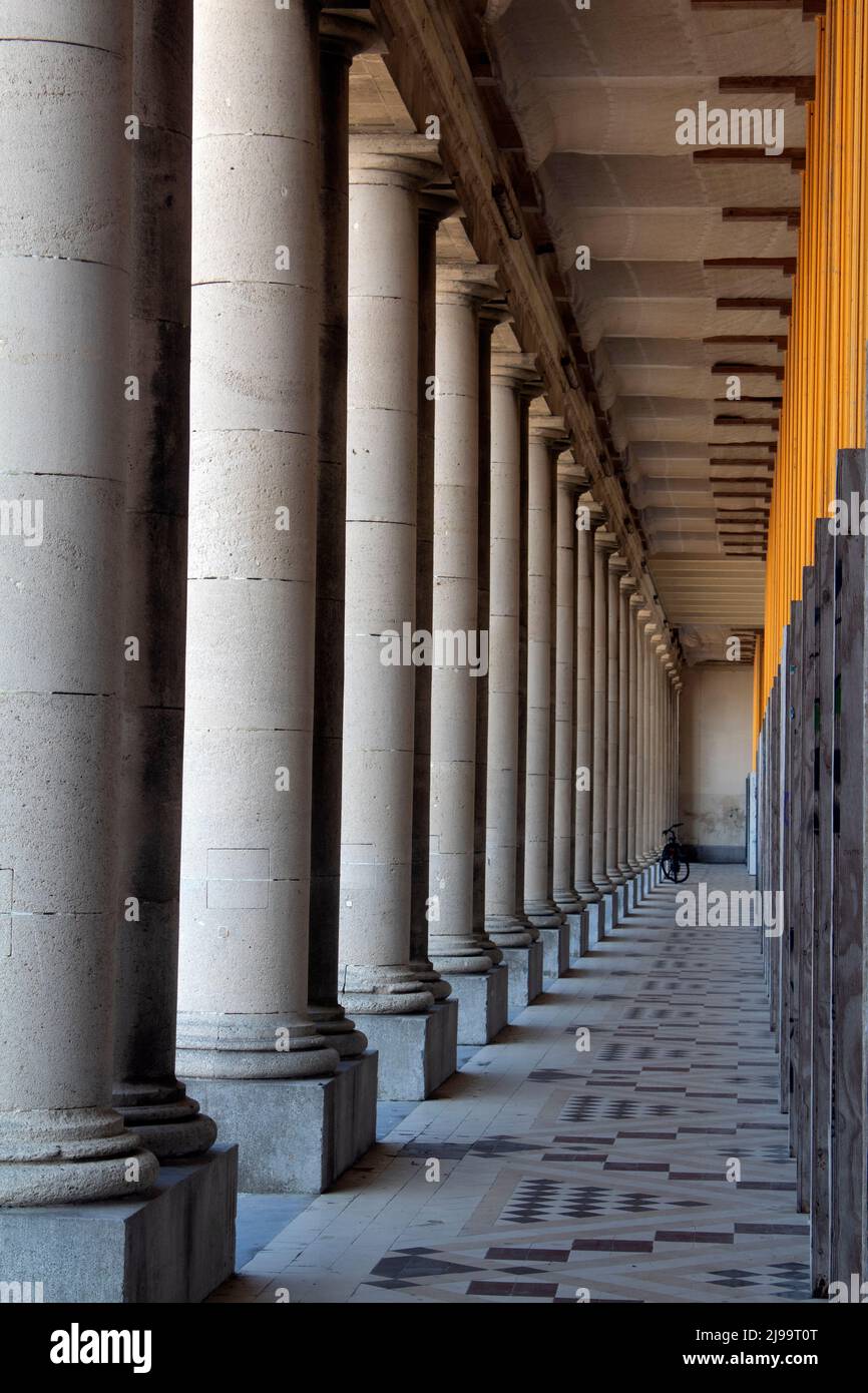 The Royal Galleries of Ostend, a seaside neoclassical arcade on a dike ...