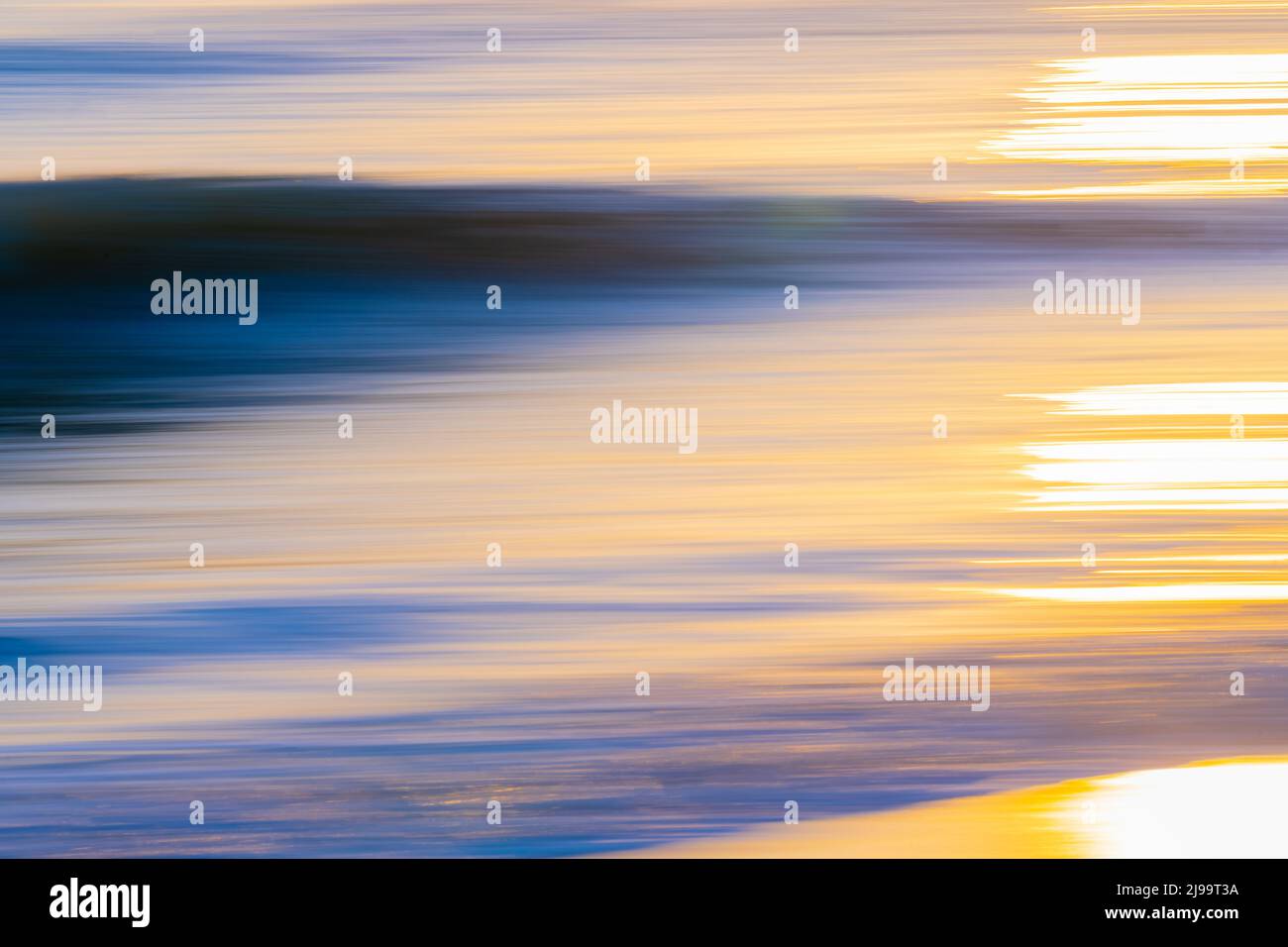 Impressionist coastal abstract form and colors at sunset Stock Photo ...