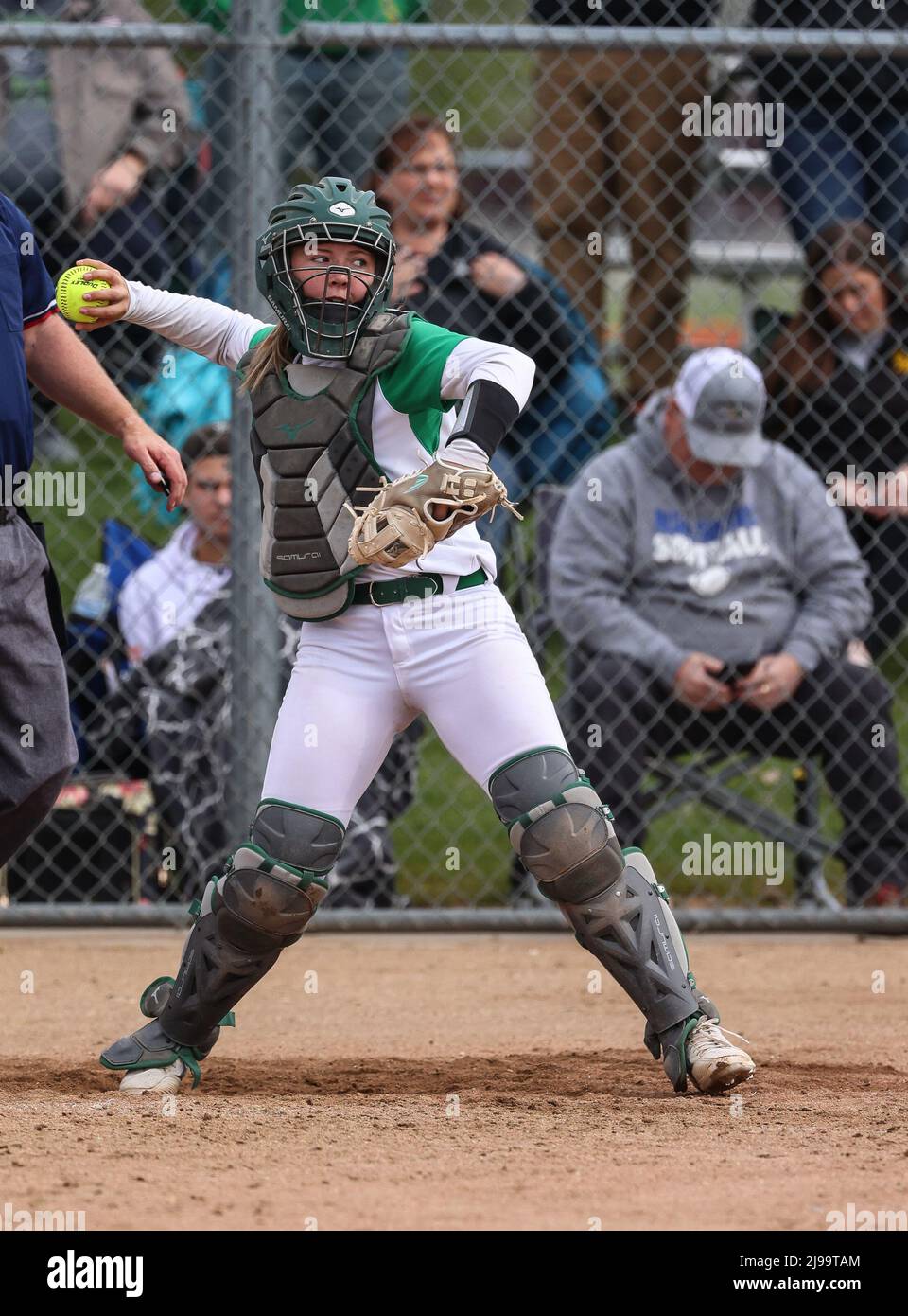 Softball action with Bishop Kelly vs Lakeside High School in Post Falls ...