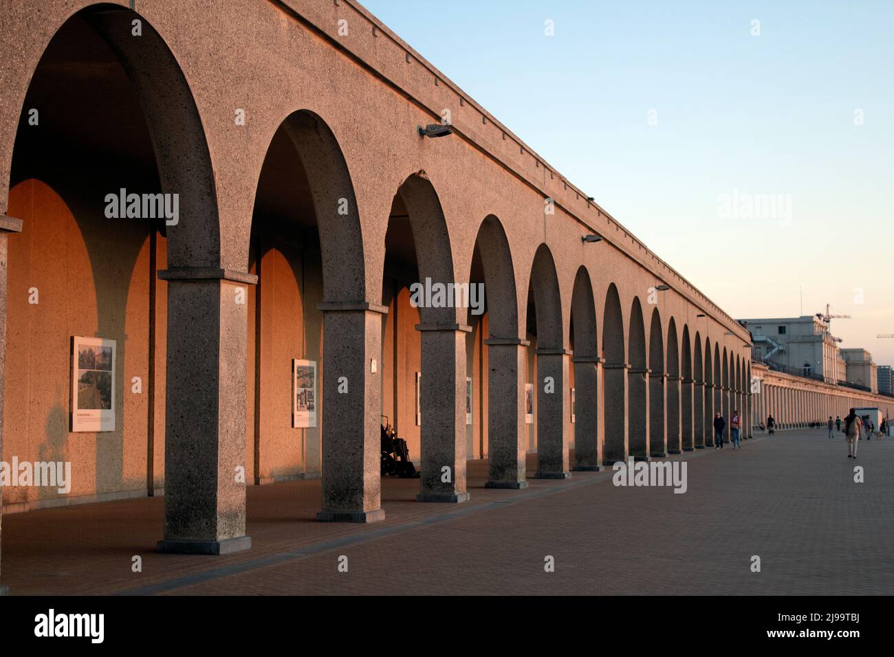The Royal Galleries of Ostend, a seaside neoclassical arcade on a dike ...