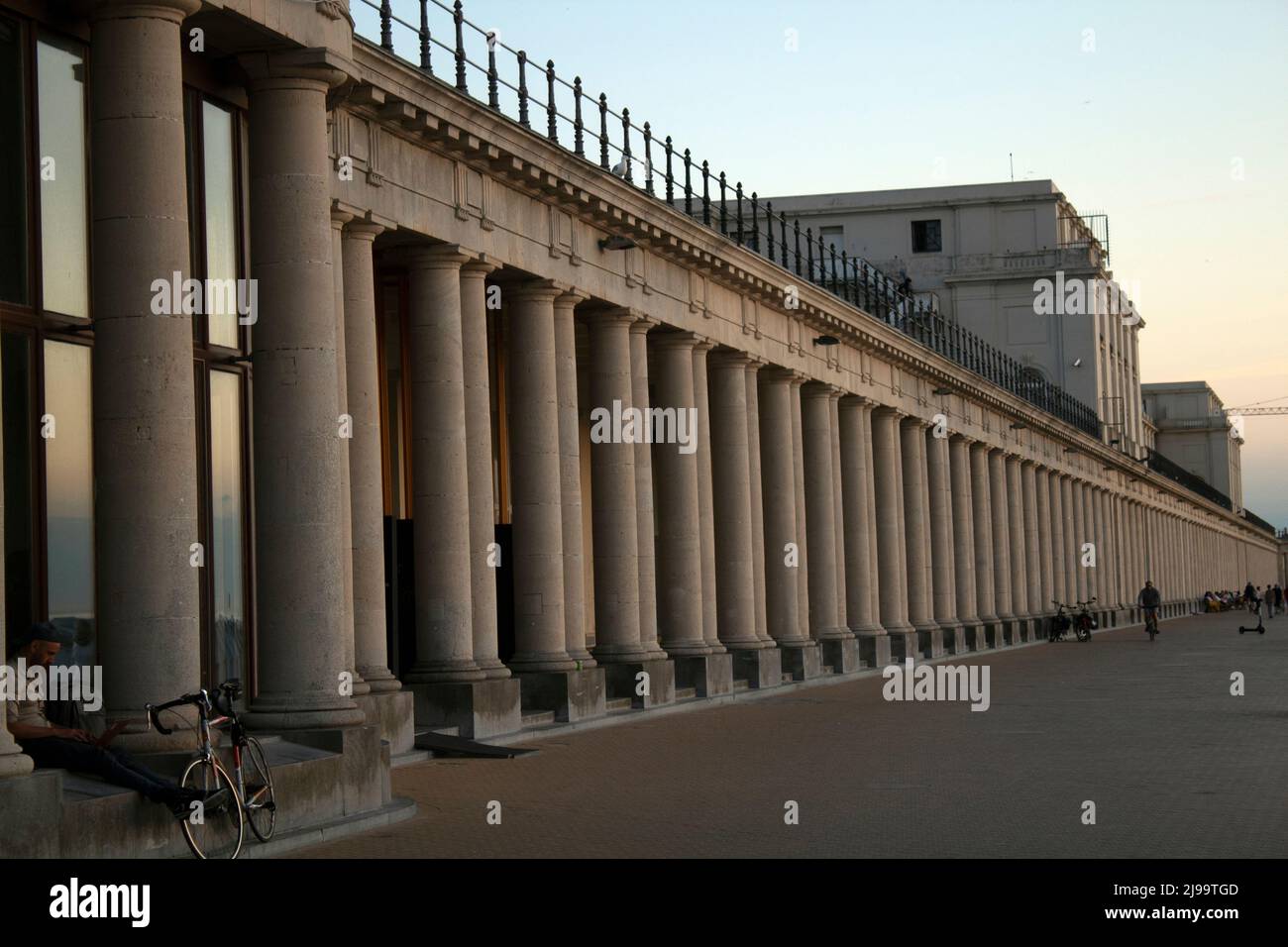 The Royal Galleries of Ostend, a seaside neoclassical arcade on a dike ...