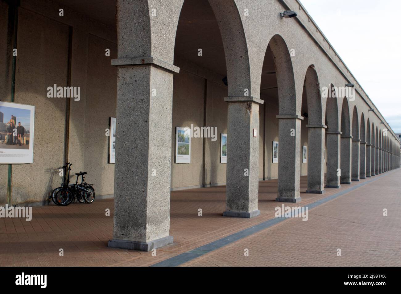 The Royal Galleries of Ostend, a seaside neoclassical arcade on a dike ...