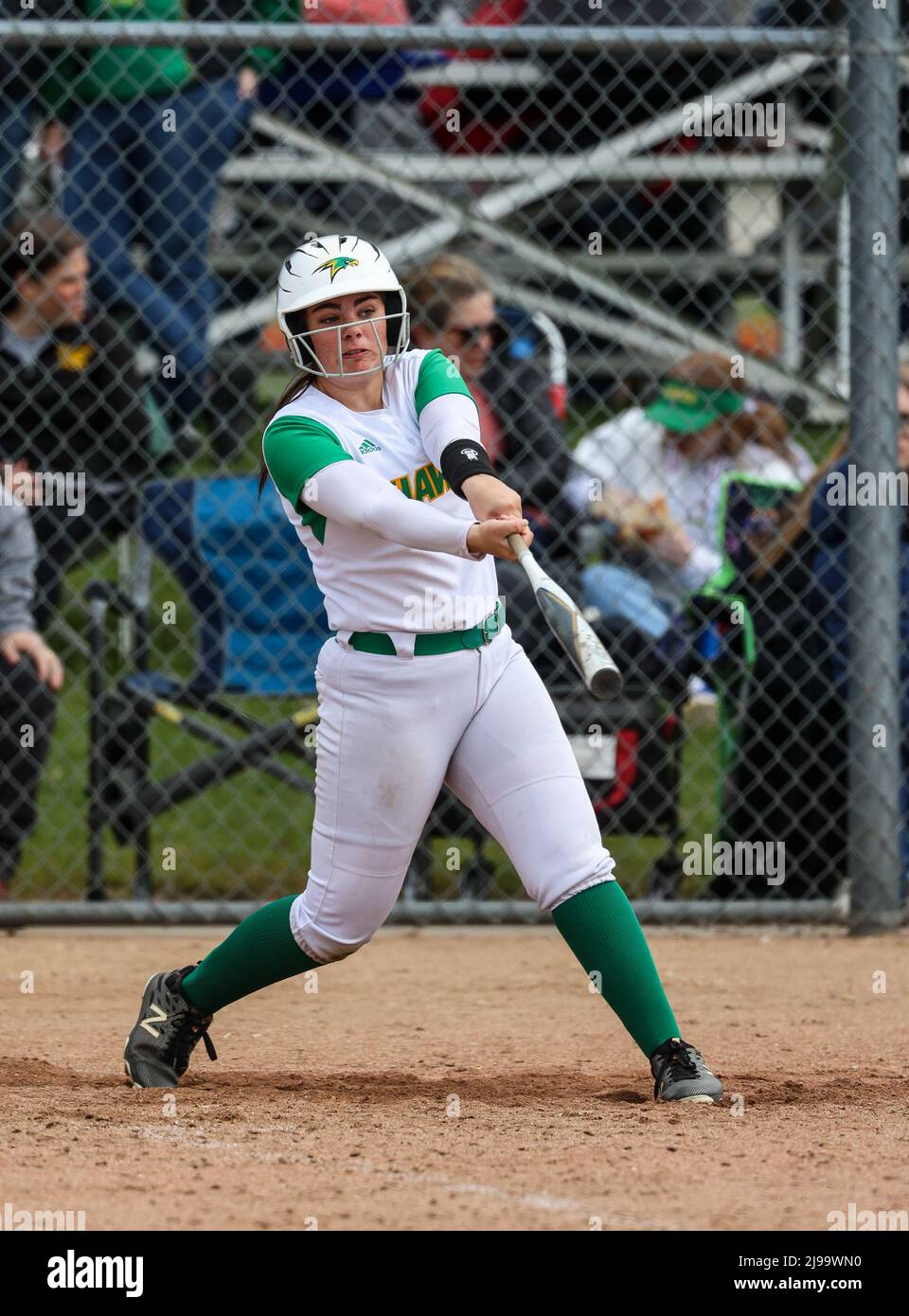 Softball action with Bishop Kelly vs Lakeside High School in Post Falls ...