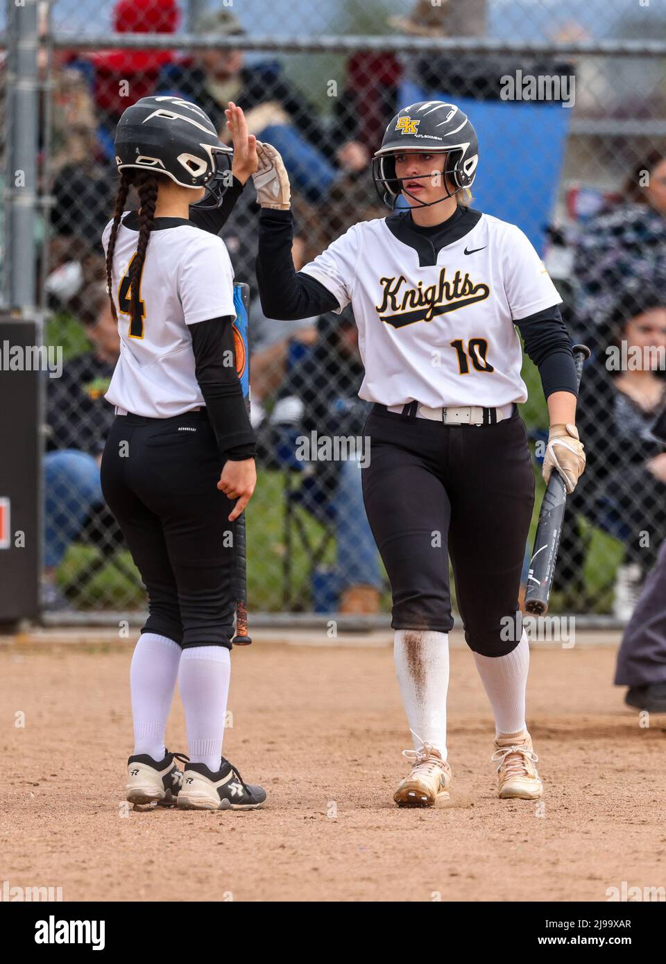 Softball action with Bishop Kelly vs Lakeside High School in Post Falls ...