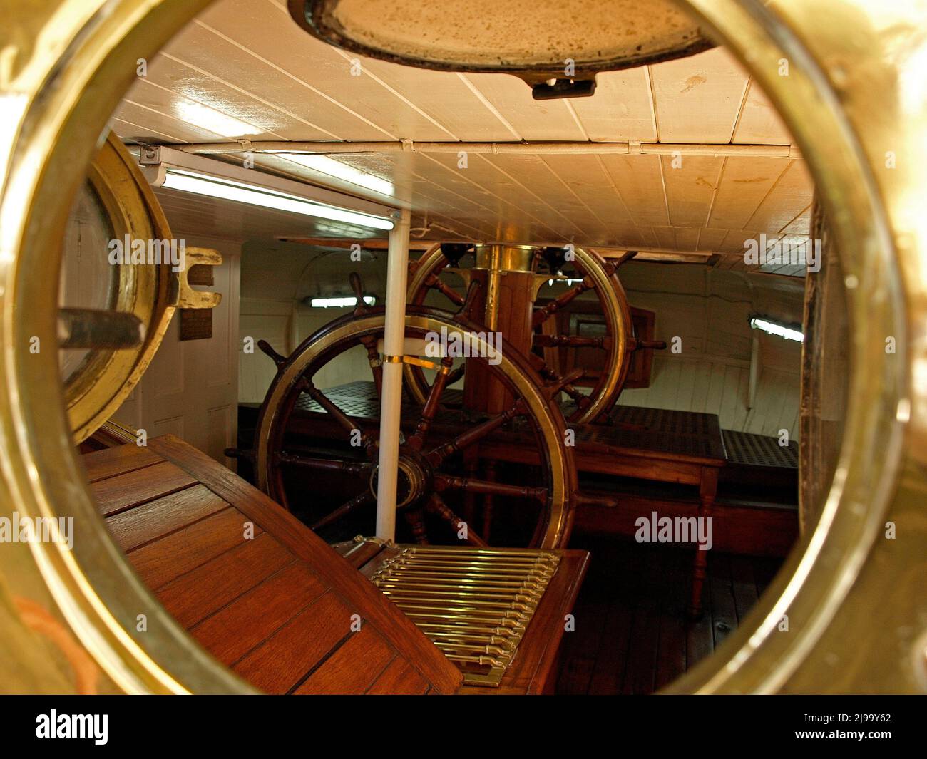 Ship helm of the Corvette Uruguay of the Argentine Navy in Puerto ...