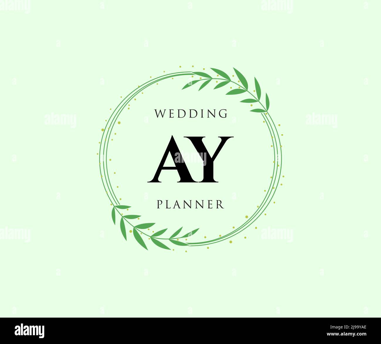 AY Initials letter Wedding monogram logos collection, hand drawn modern ...