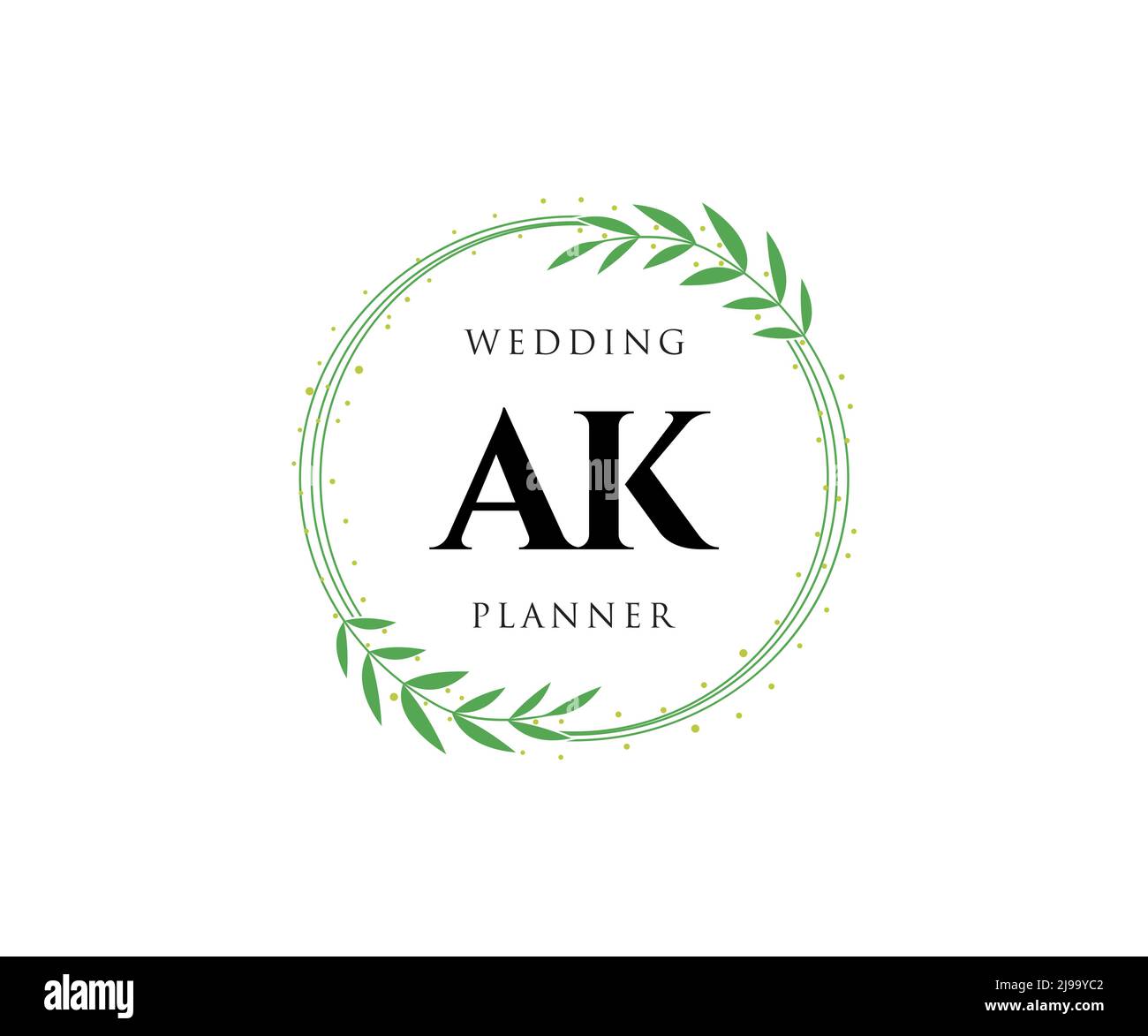 AK Initials letter Wedding monogram logos collection, hand drawn modern ...