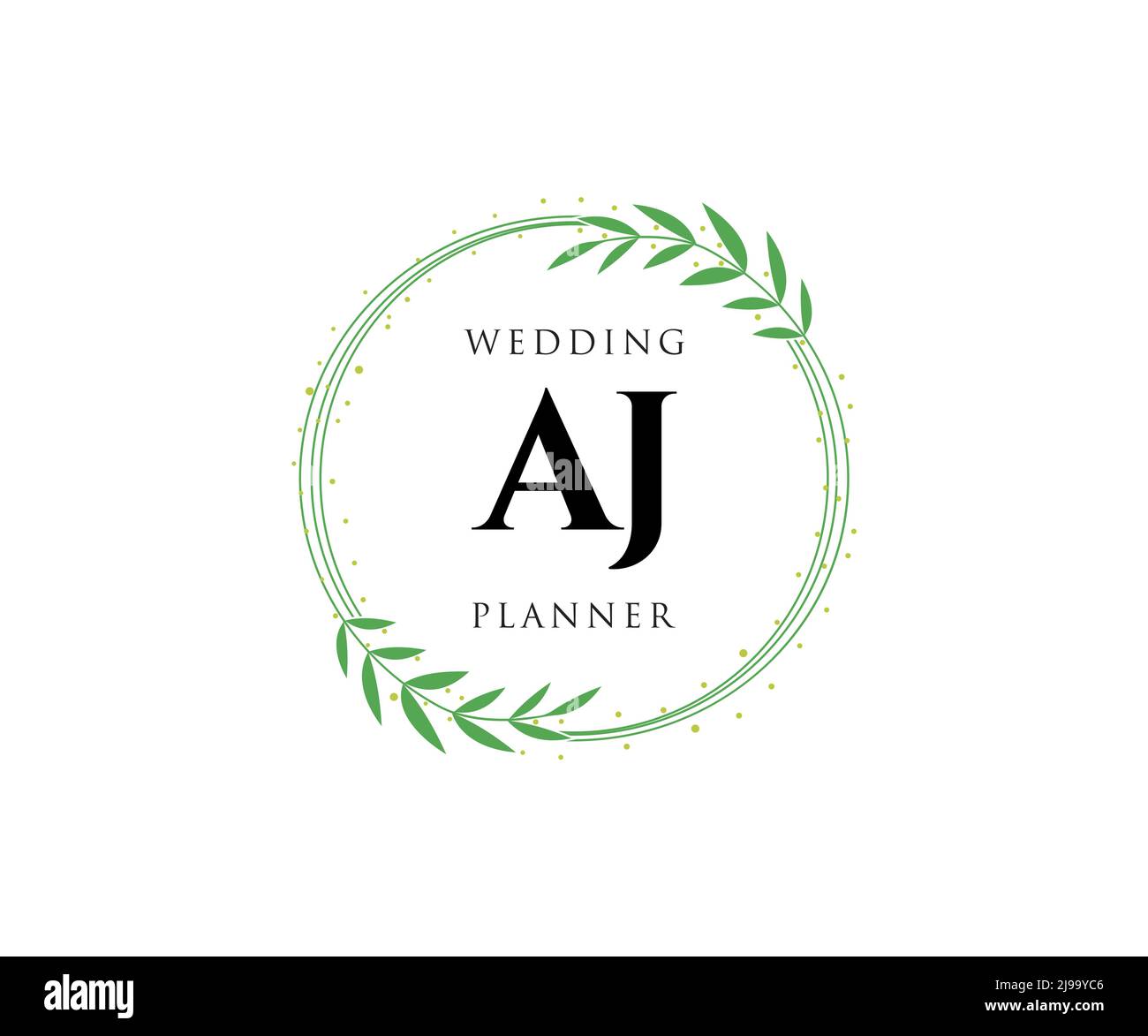 AJ Initials letter Wedding monogram logos collection, hand drawn modern ...