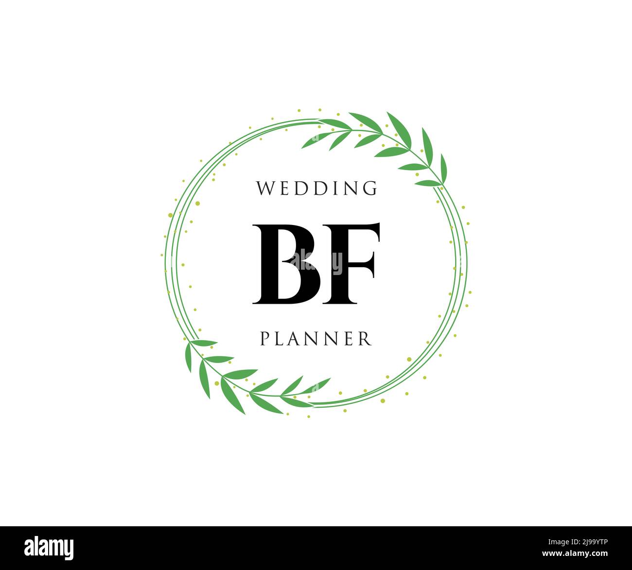 BF Initials letter Wedding monogram logos collection, hand drawn modern ...