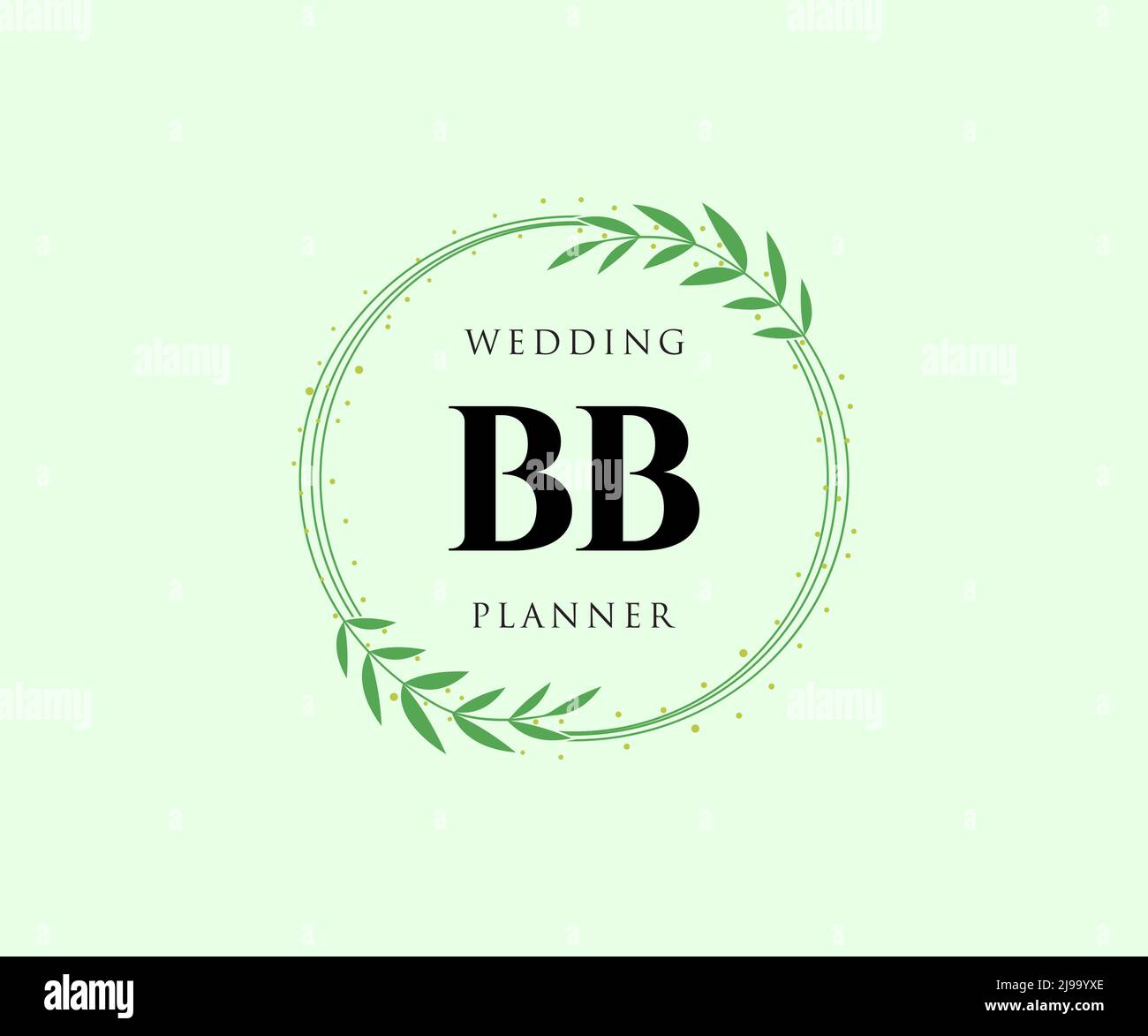 BB Initials letter Wedding monogram logos collection, hand drawn modern ...