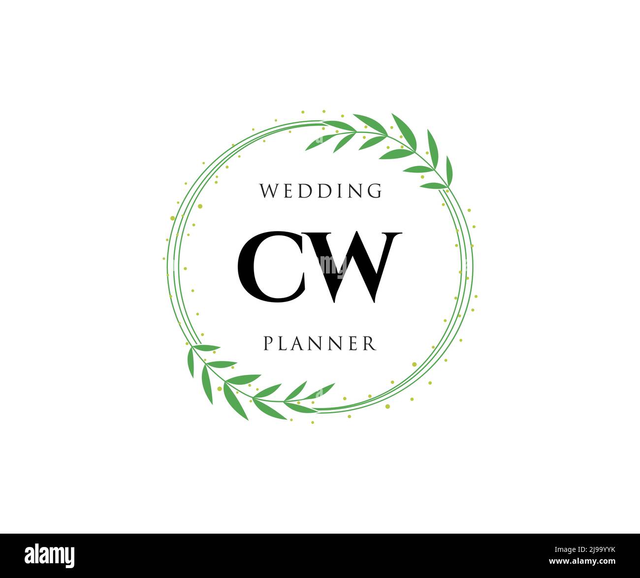 CW Initials letter Wedding monogram logos collection, hand drawn modern ...