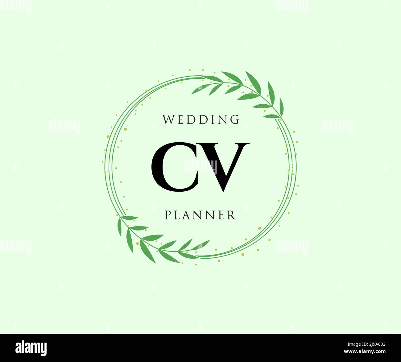 CV Initials letter Wedding monogram logos collection, hand drawn modern minimalistic and floral ...