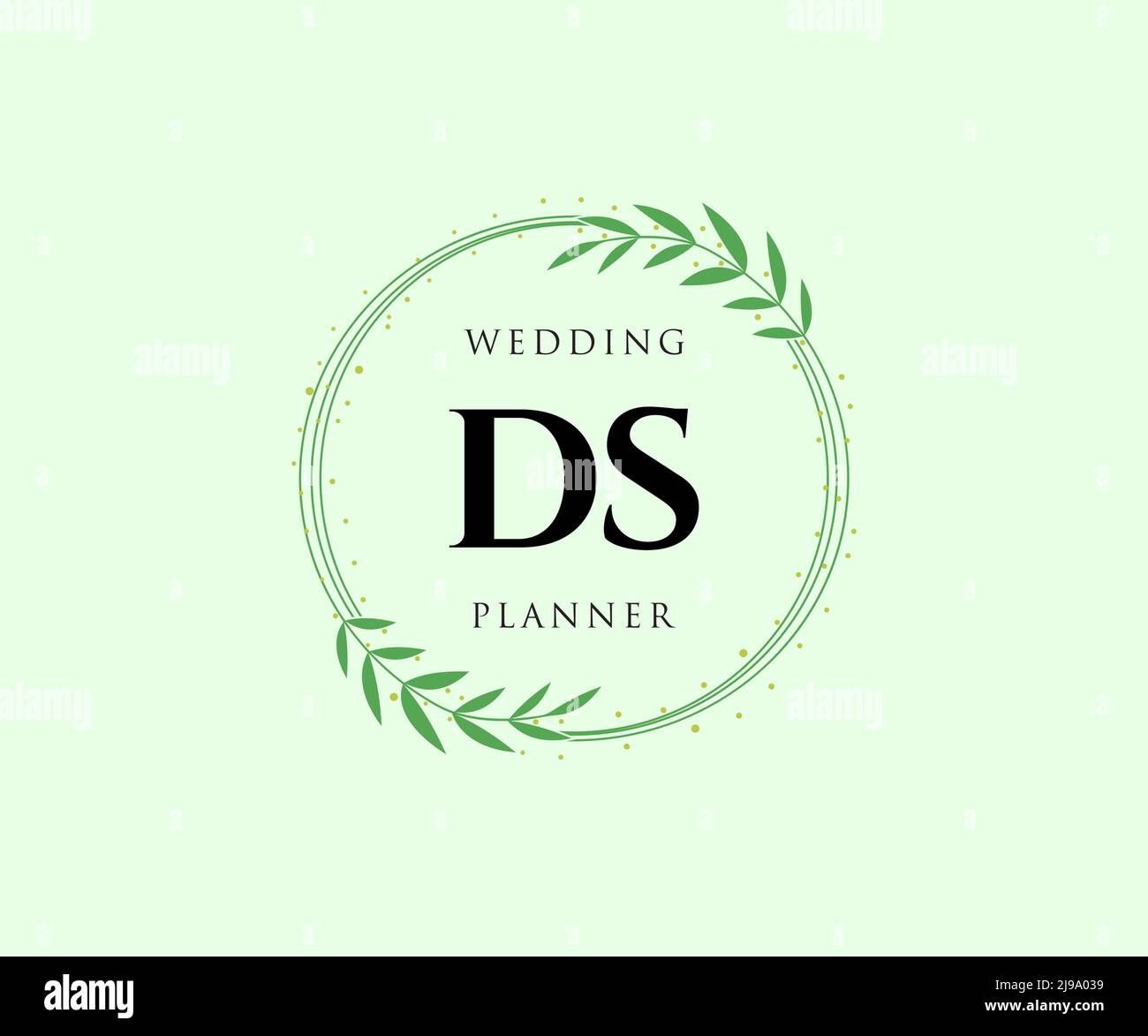 DS Initials letter Wedding monogram logos collection, hand drawn modern ...