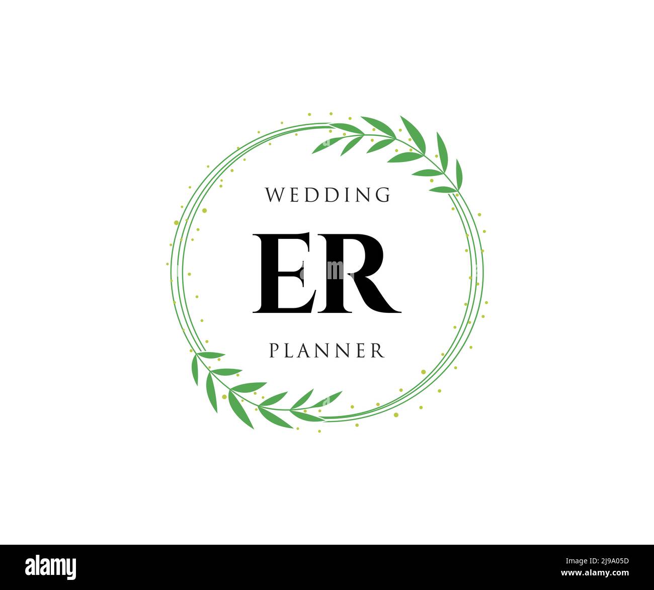 ER Initials letter Wedding monogram logos collection, hand drawn modern ...