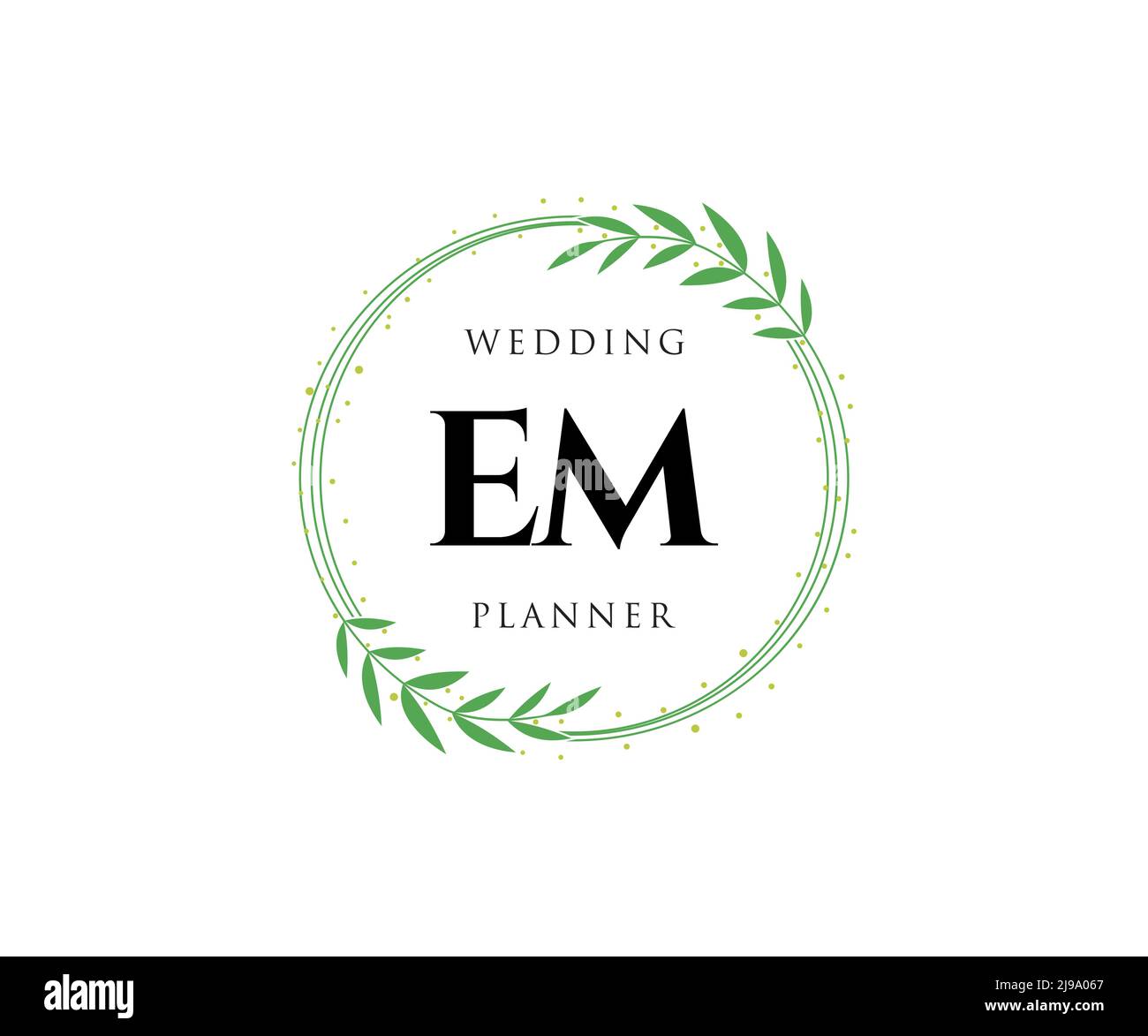 EM Initials letter Wedding monogram logos collection, hand drawn modern ...