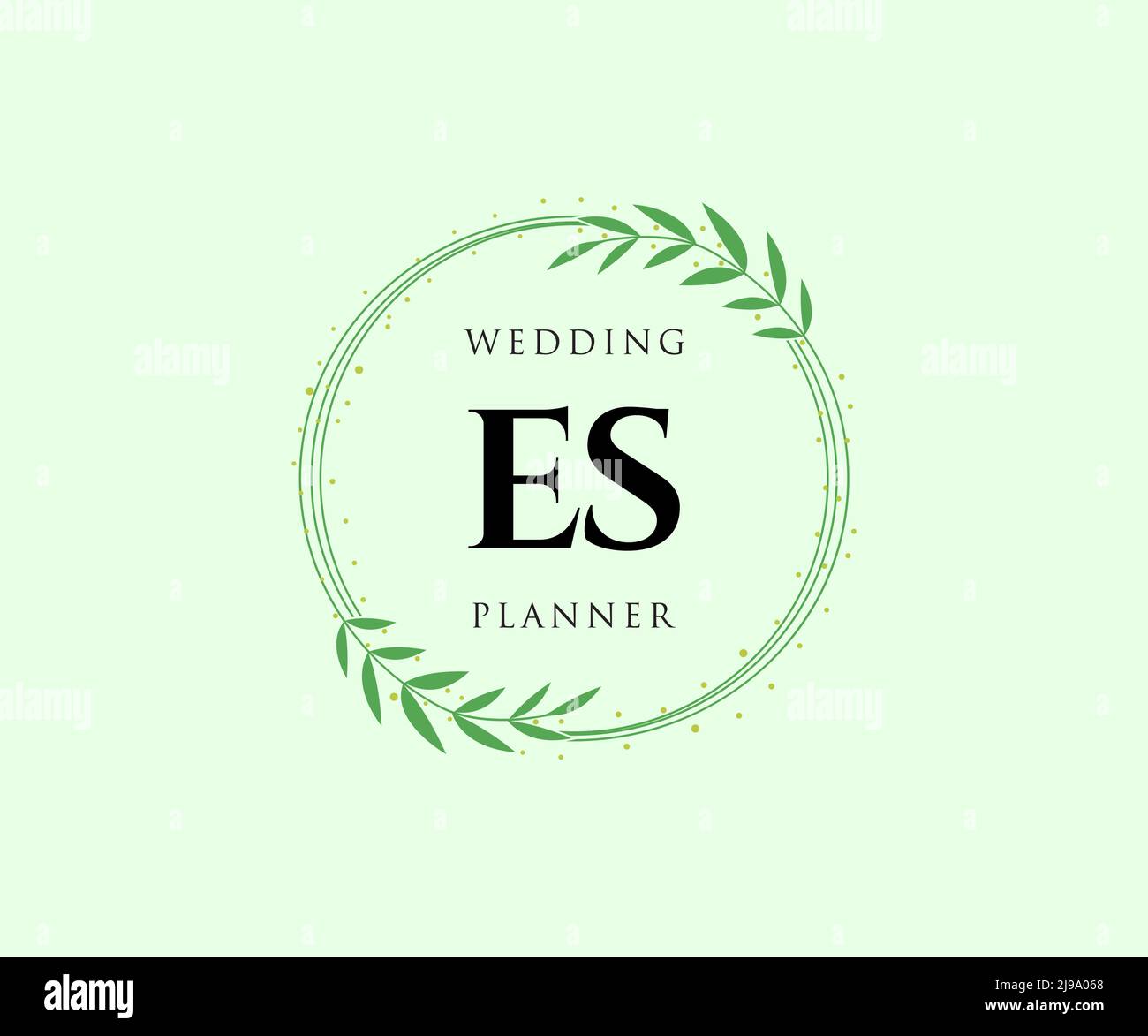 ES Initials letter Wedding monogram logos collection, hand drawn modern ...