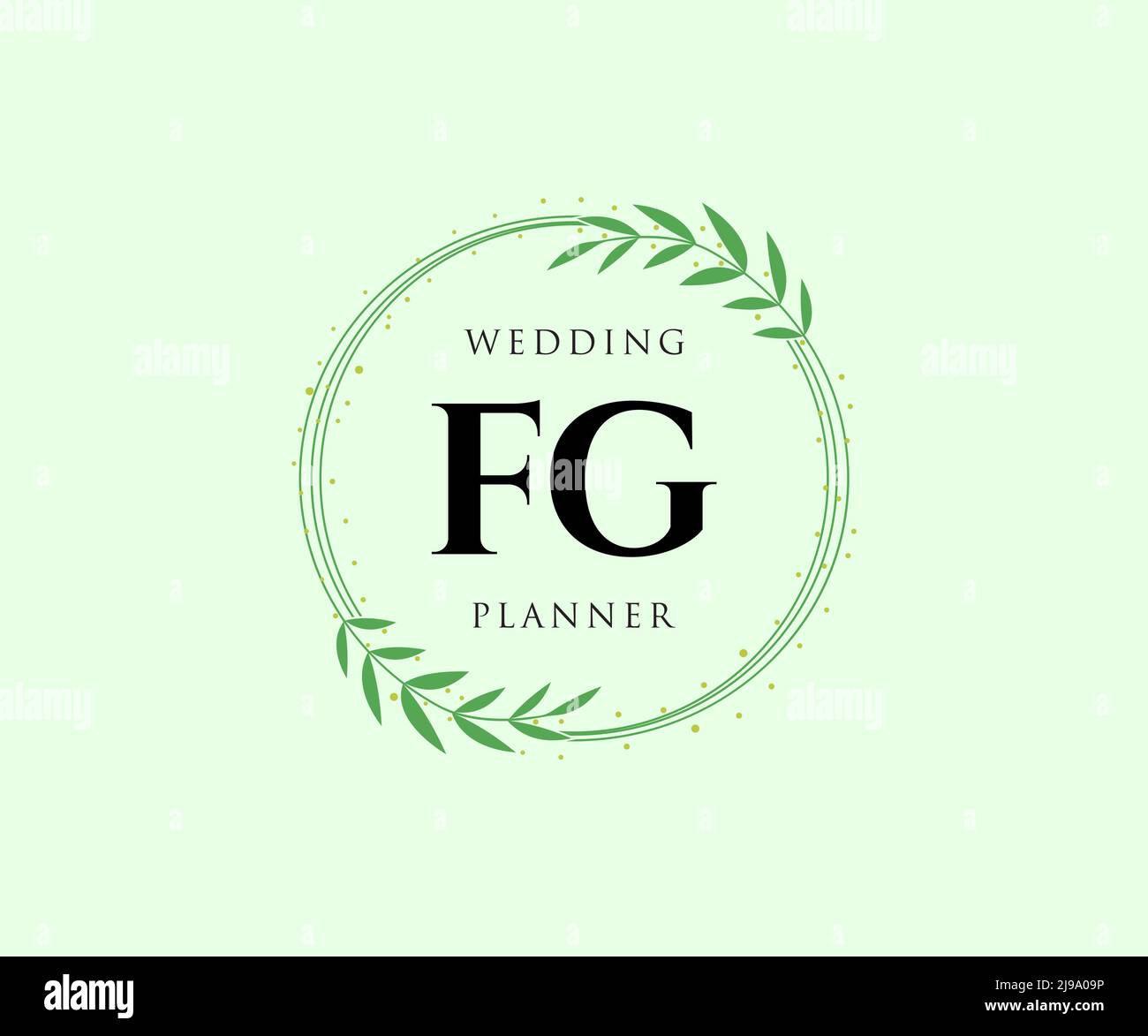 FG Initials letter Wedding monogram logos collection, hand drawn modern ...